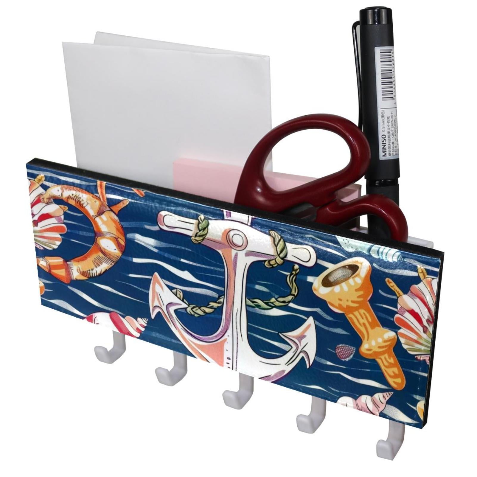 PhooArto Key Holder for Wall Decorative with 5 Key Hooks, Starfish ...