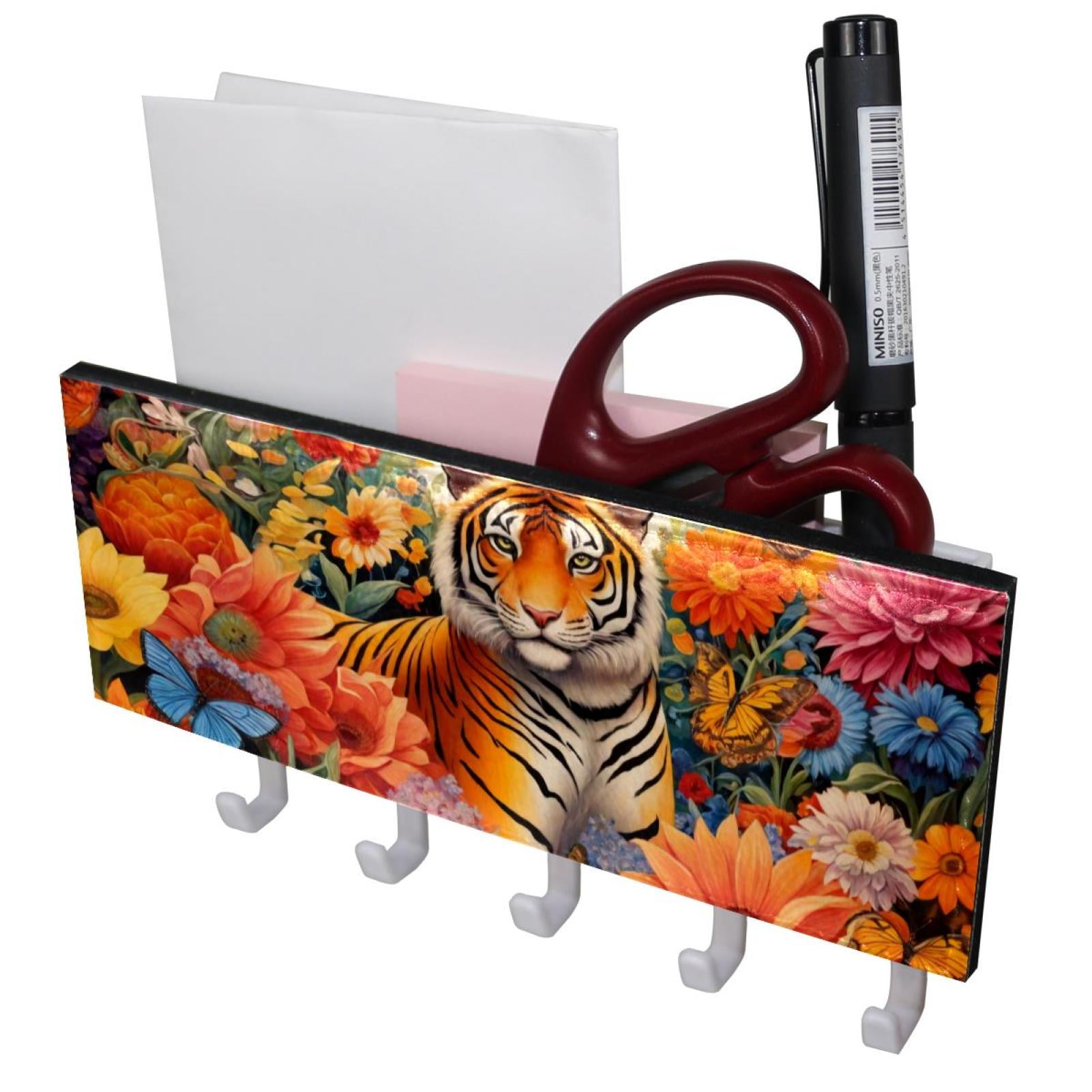 PhooArto Key Holder for Wall Decorative with 5 Key Hooks, Sunflower ...