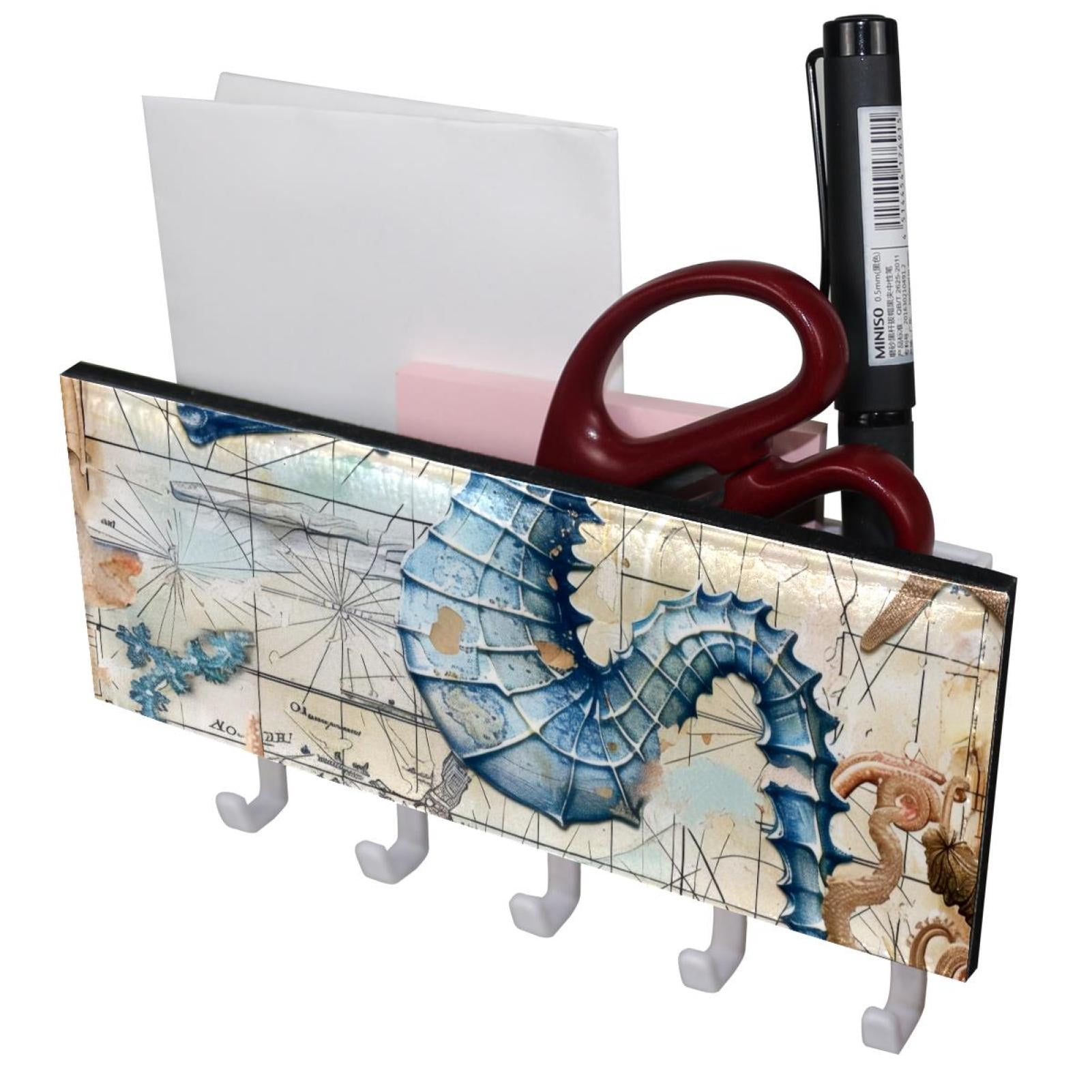 PhooArto Key Holder for Wall Decorative with 5 Key Hooks, Vintage Map ...