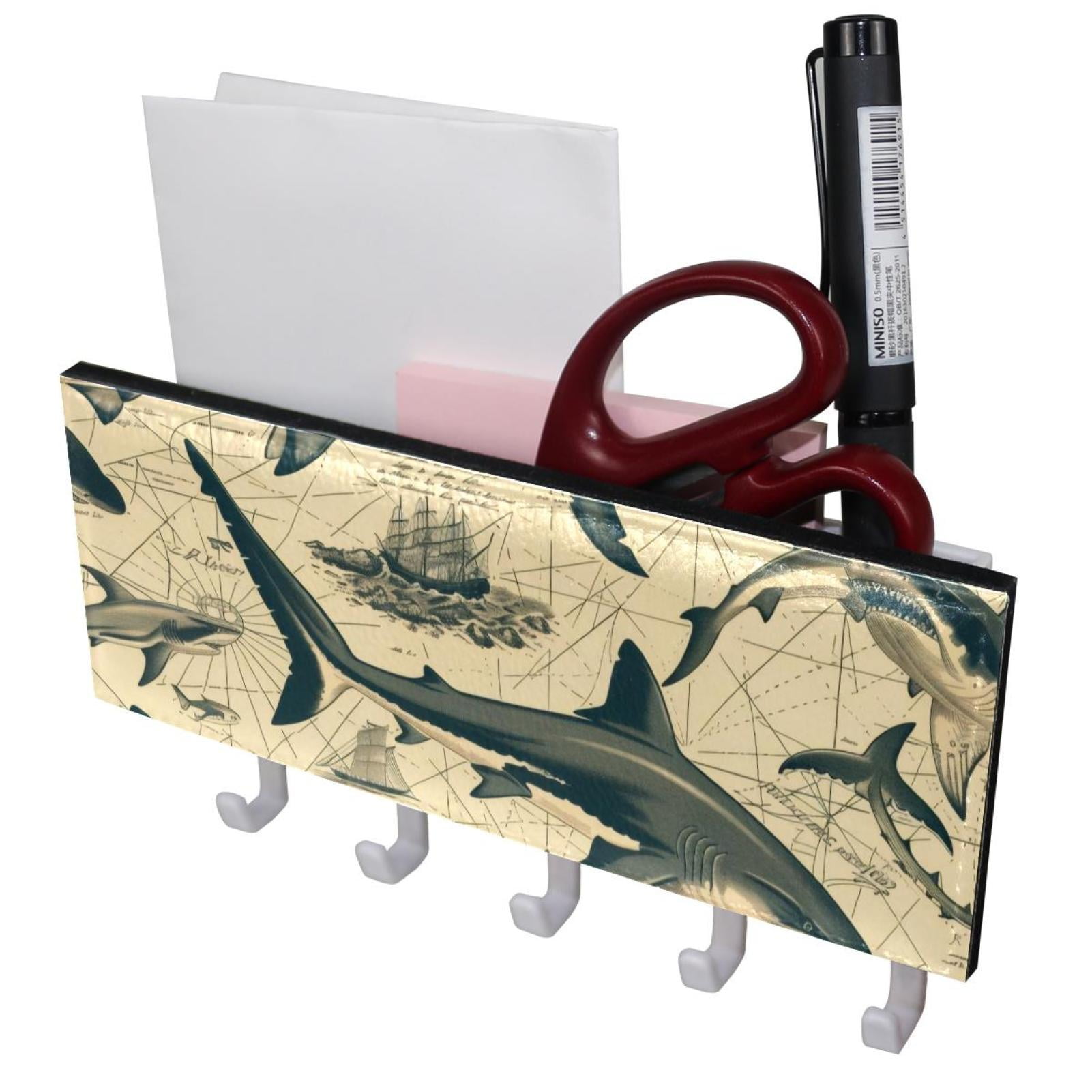 PhooArto Key Holder for Wall Decorative with 5 Key Hooks, Vintage Map ...