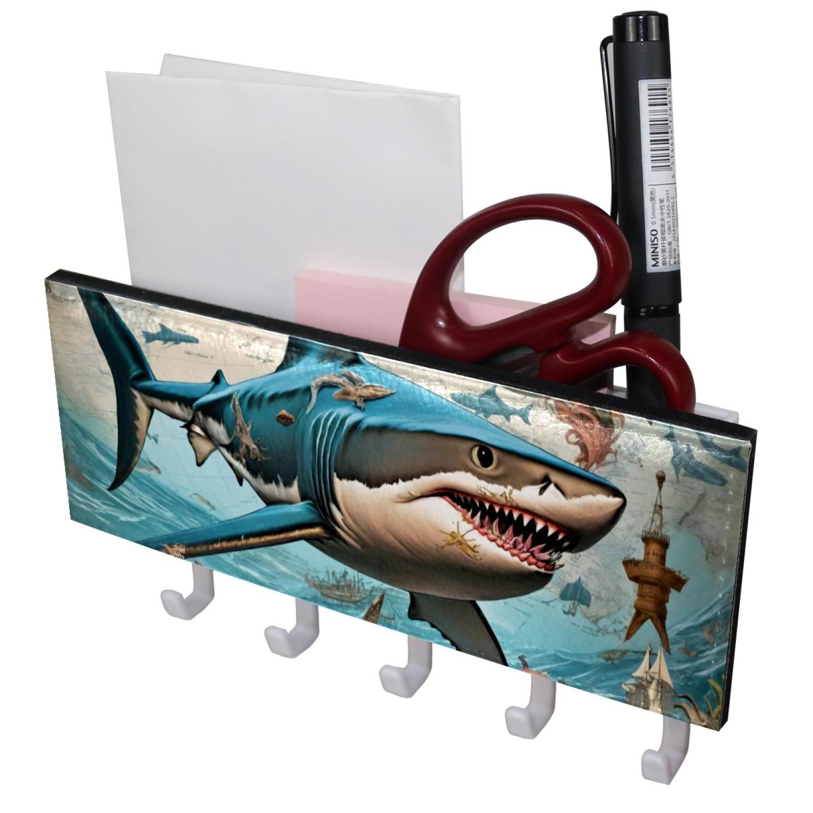PhooArto Key Holder for Wall Decorative with 5 Key Hooks, Vintage Map ...