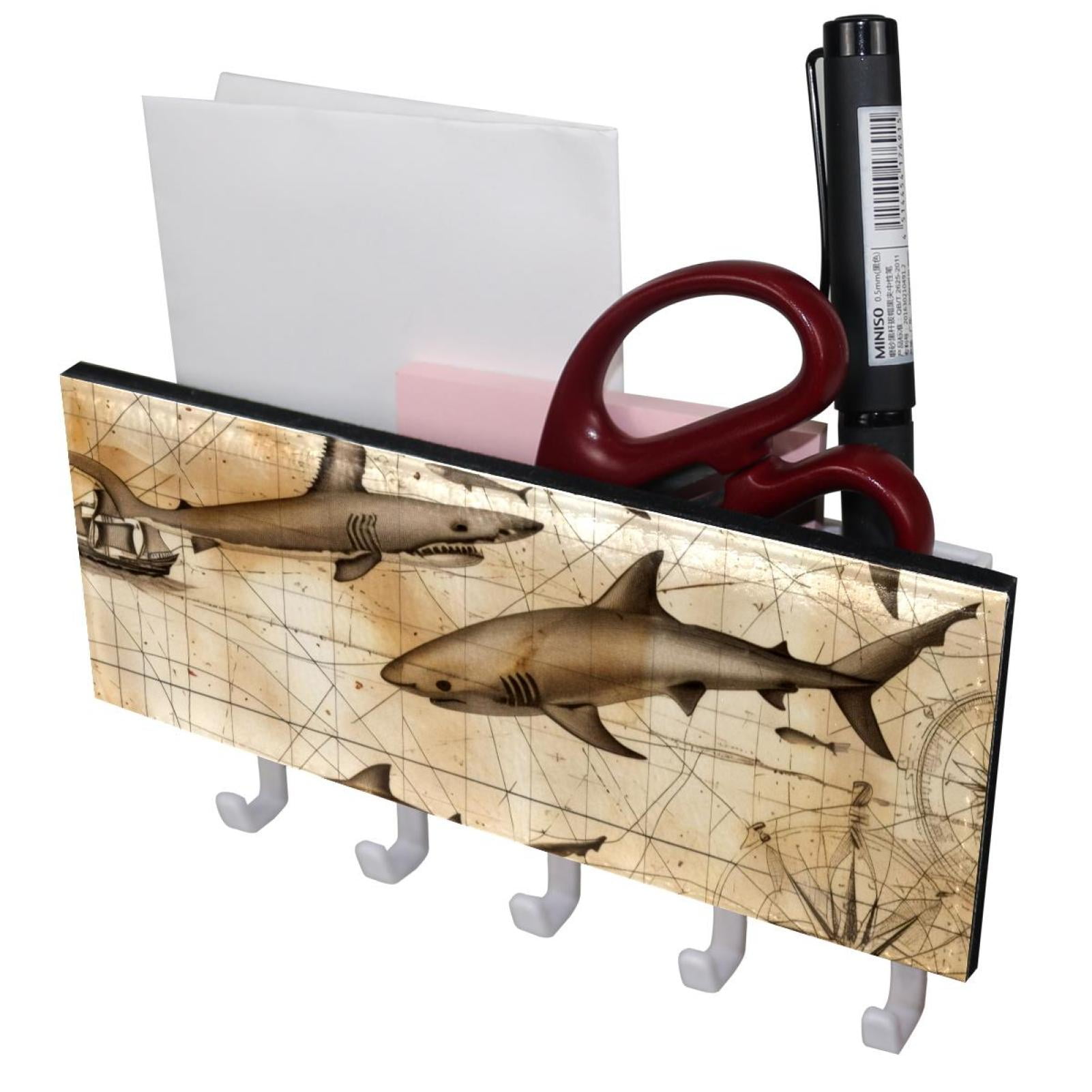 PhooArto Key Holder for Wall Decorative with 5 Key Hooks, Vintage Map ...
