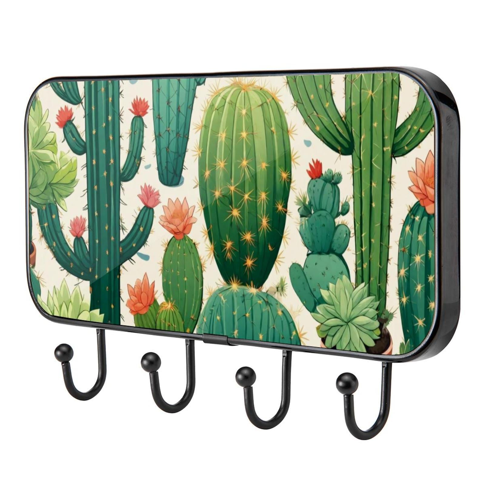 PhooArto Key Hooks Cacti Cactus Pattern Key Holder for Wall Decorative ...