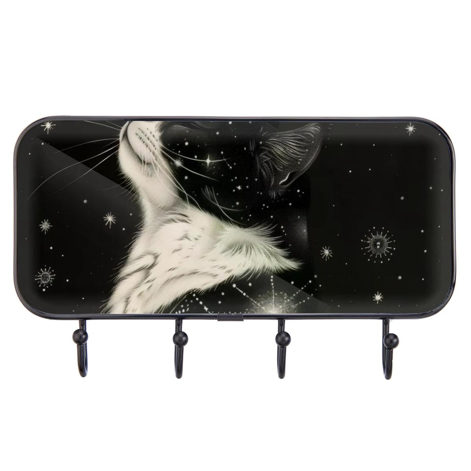 PhooArto Key Hooks Cat Stars Moons Key Holder for Wall Decorative with ...