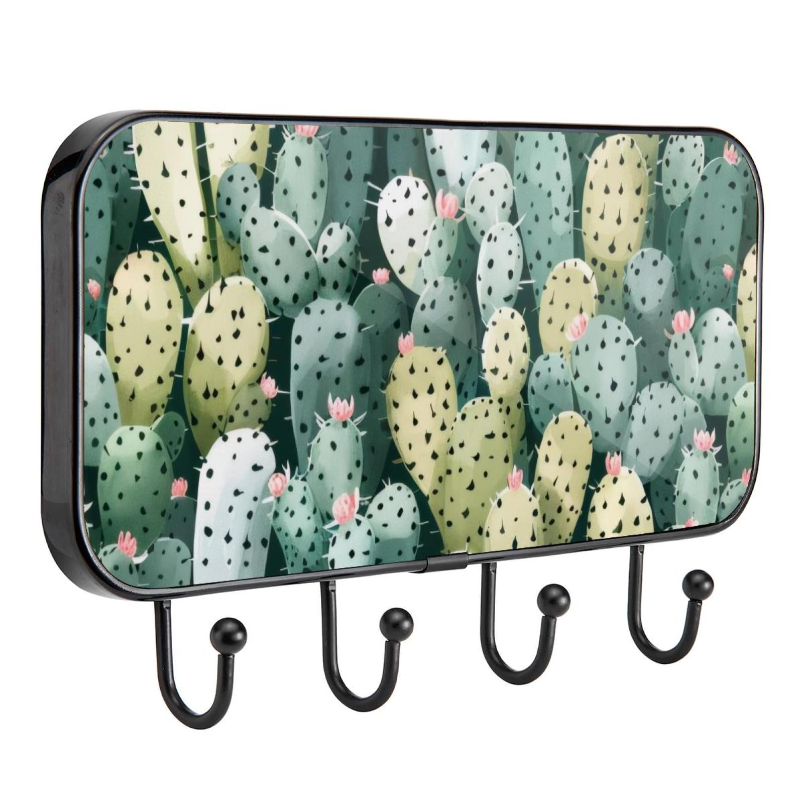 PhooArto Key Hooks Cute Cactus Pattern Key Holder for Wall Decorative ...