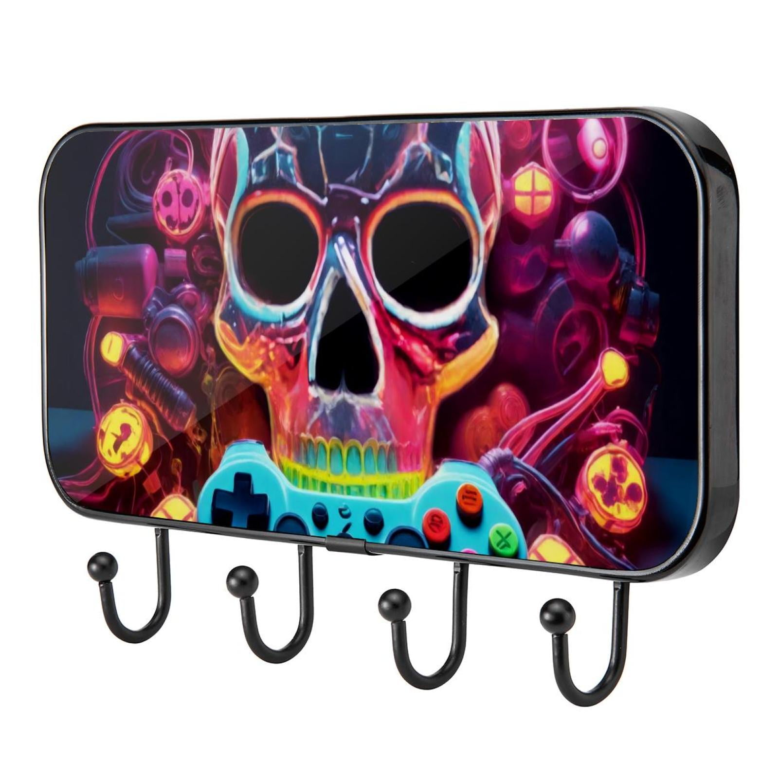 PhooArto Key Hooks Game Controller Color Skull Key Holder for Wall ...