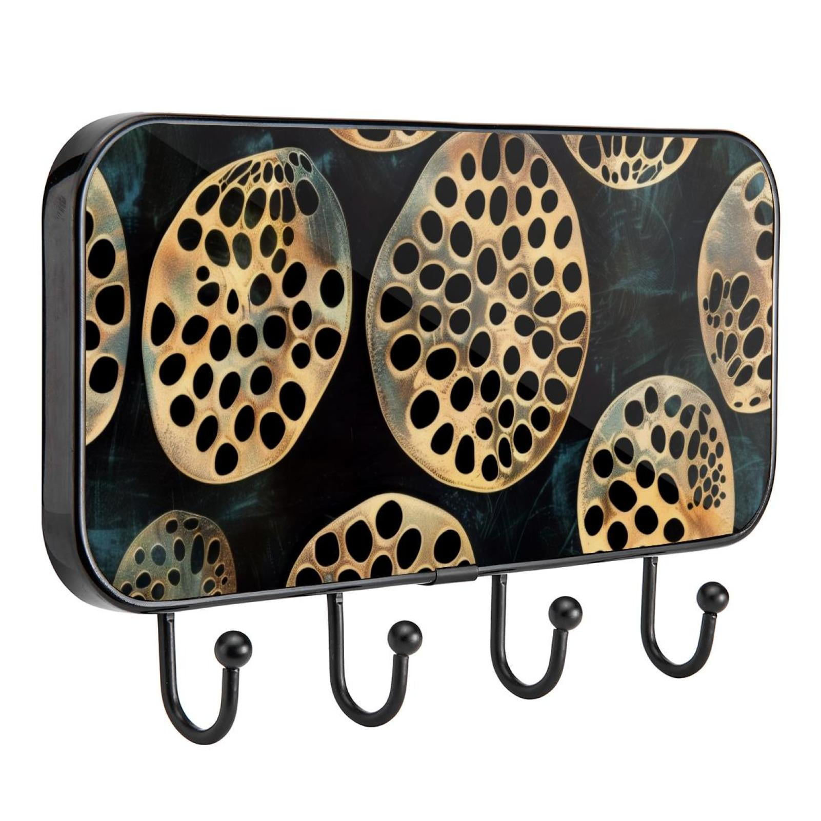 PhooArto Key Hooks Golden Lotus Root Pattern Key Holder for Wall ...