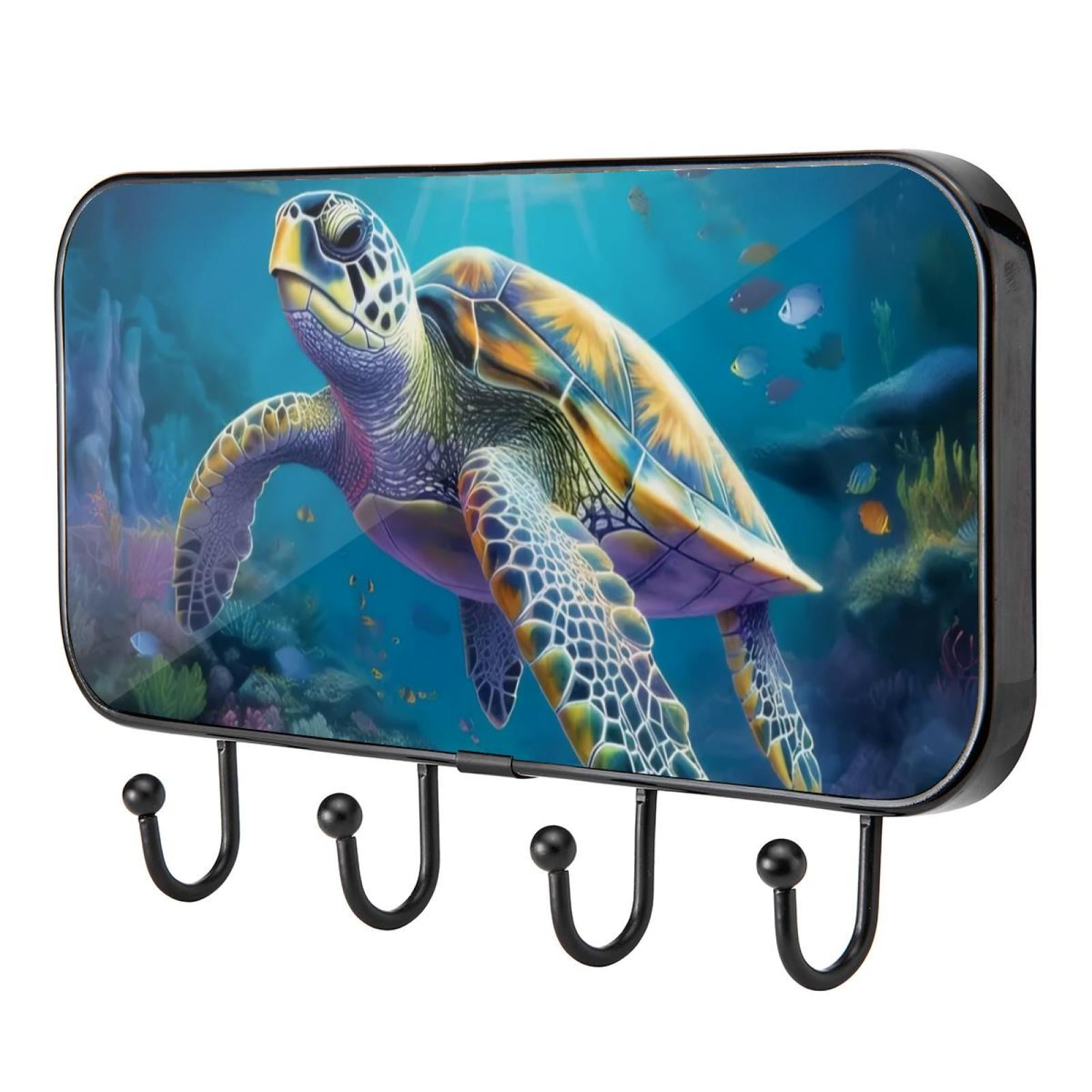 PhooArto Key Hooks Sea Turtle Underwater World Key Holder for Wall ...