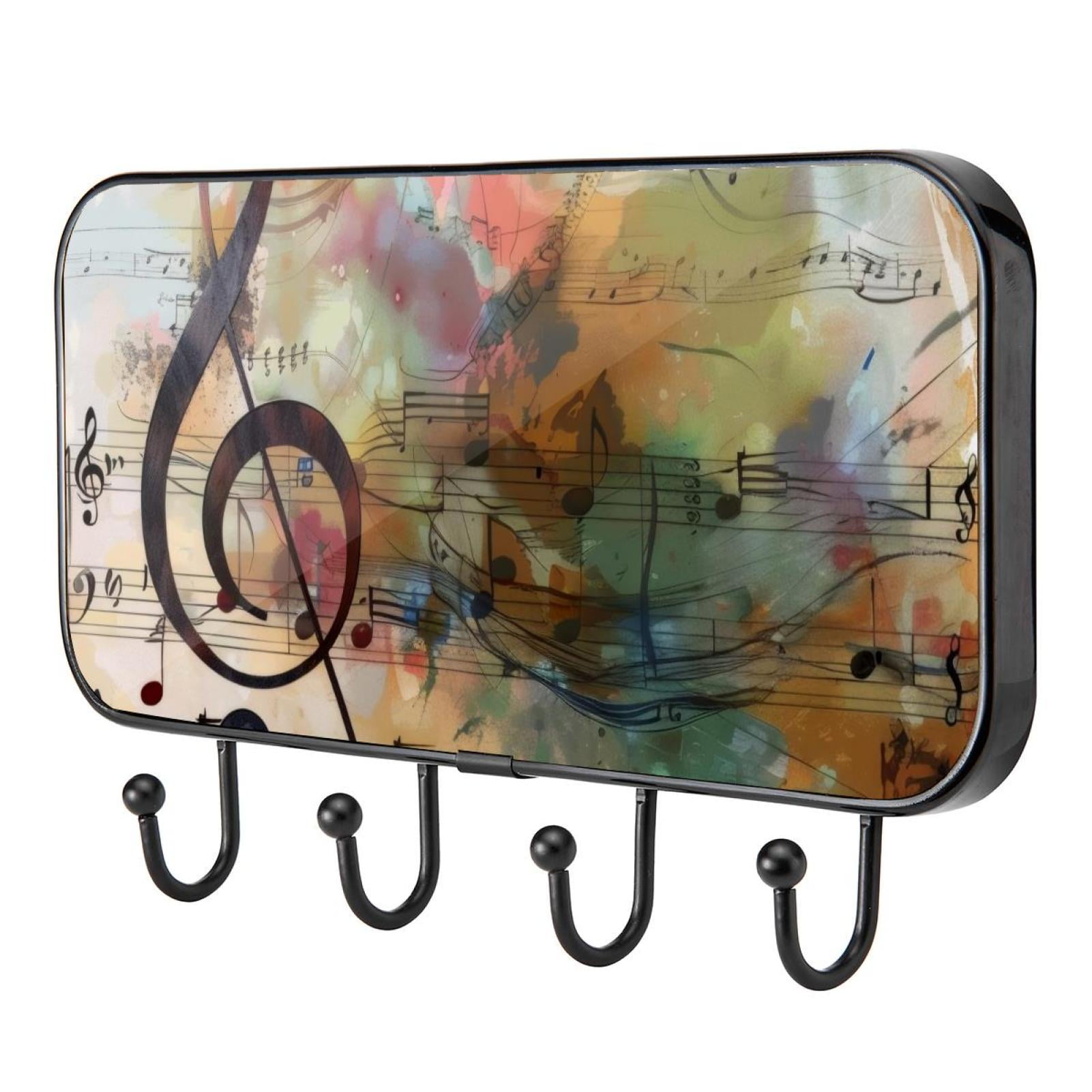 PhooArto Key Hooks Vintage Music Note Staff Key Holder for Wall ...
