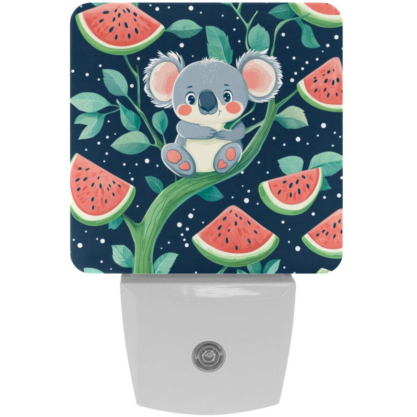 PhooArto Koala Watermelons Pattern Plug in LED Night Light Auto Sensor ...