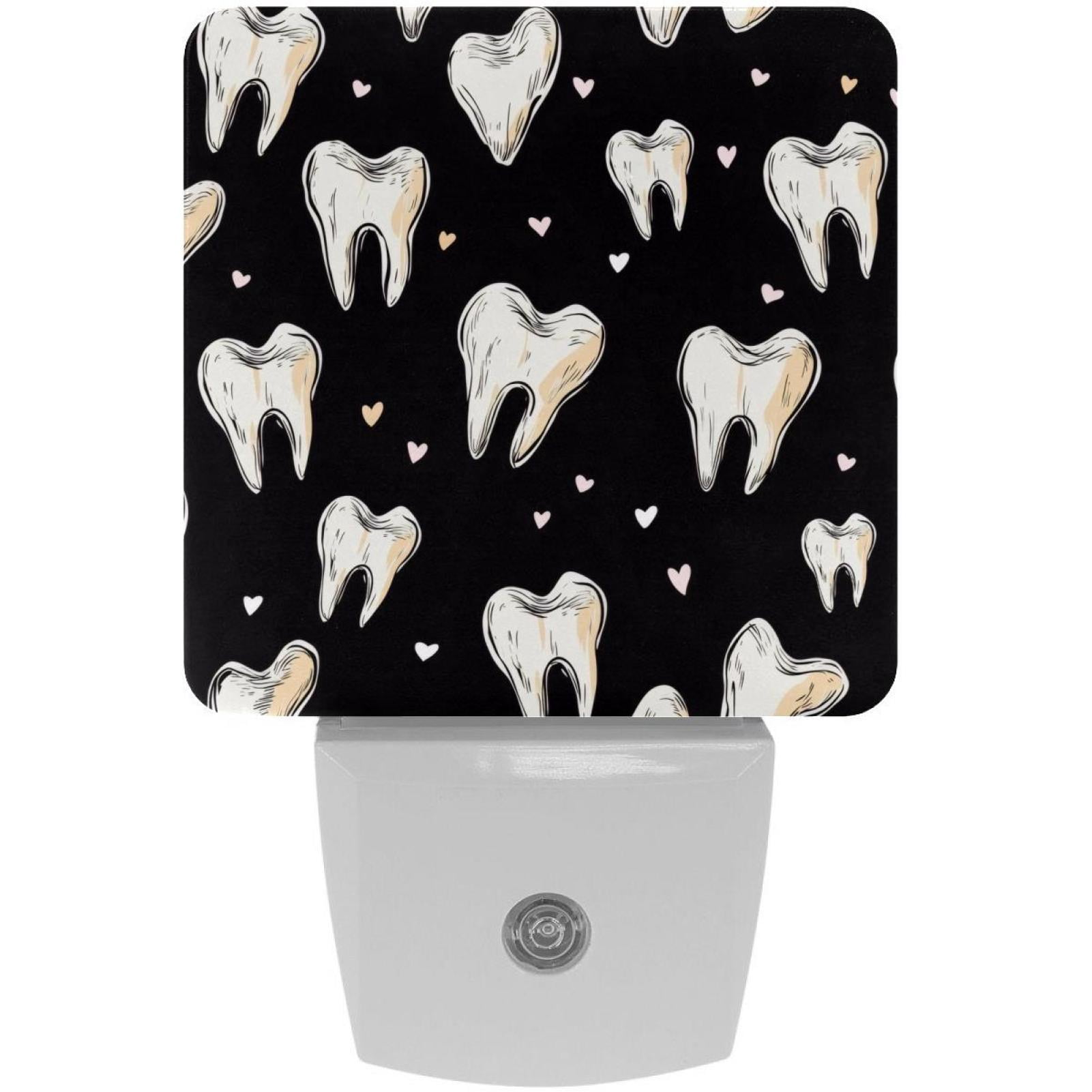 PhooArto Love Heart Tooth Pattern Plug in LED Night Light Auto Sensor ...