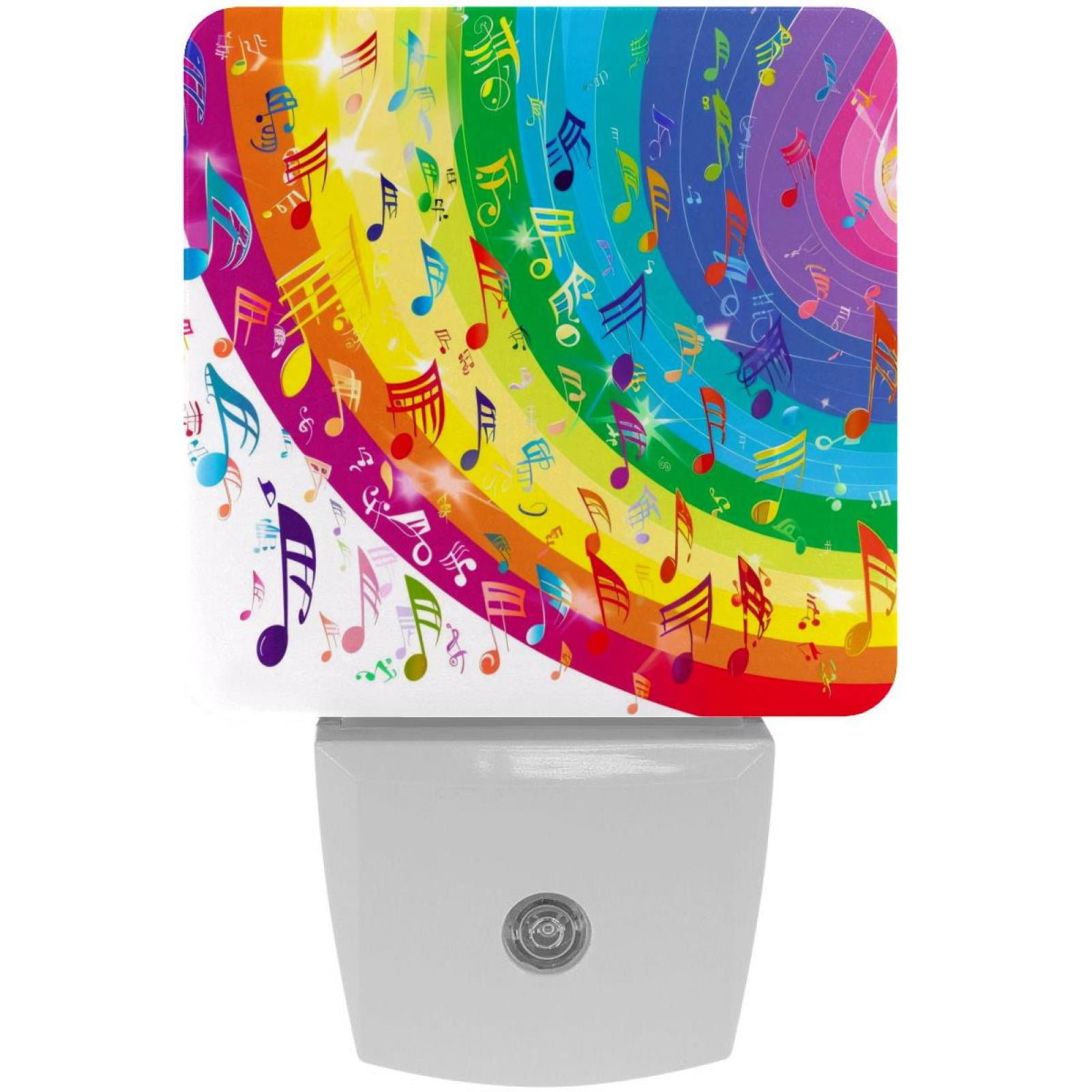 PhooArto Music Notes Rainbow Plug in LED Night Light Auto Sensor Dusk ...