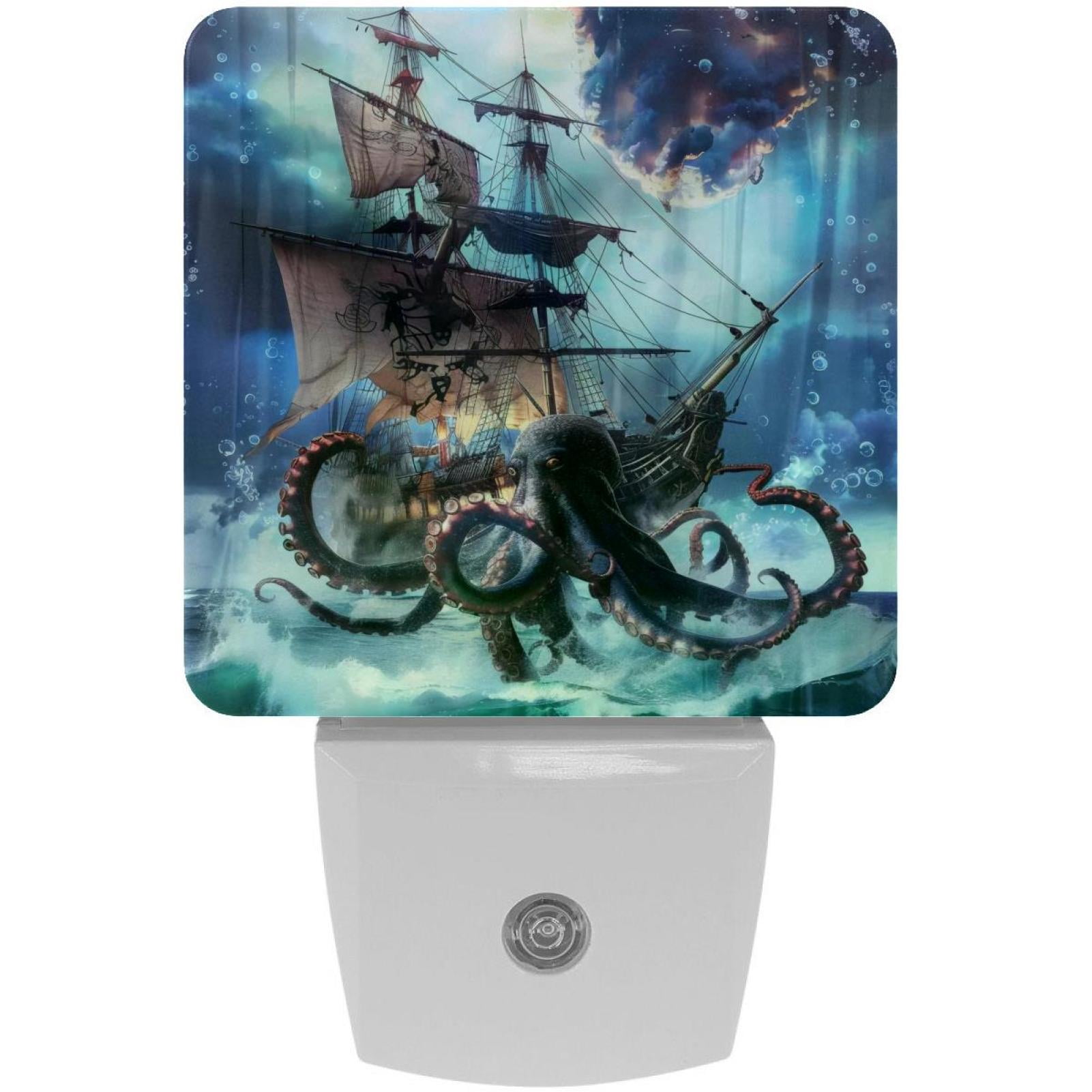 PhooArto Ocean Nautical Ship Octopus Plug in LED Night Light Auto ...