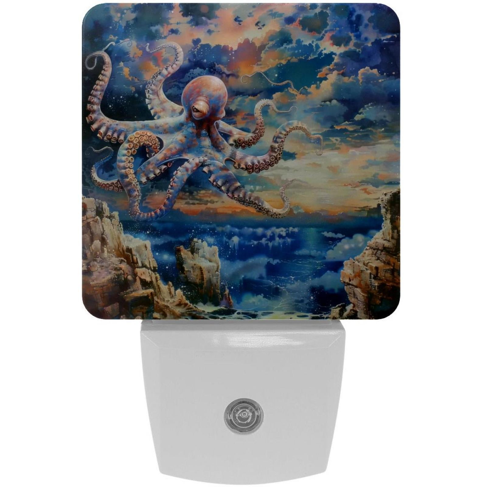 PhooArto Ocean Octopus on Sky Plug in LED Night Light Auto Sensor Dusk ...