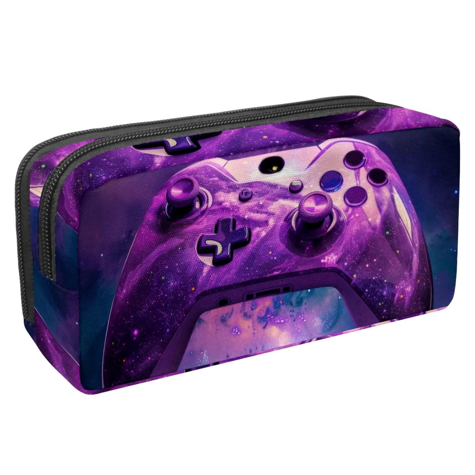 PhooArto Pencil Case, Purple Galaxy Gamer Controller Large Capacity ...