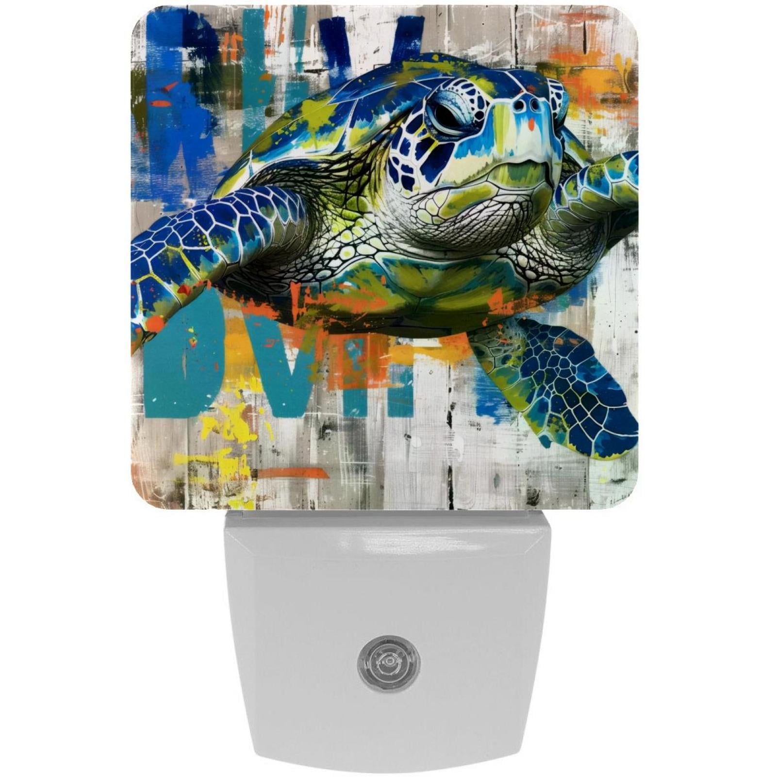 PhooArto Retro Doodle Turtle Plug in LED Night Light Auto Sensor Dusk ...