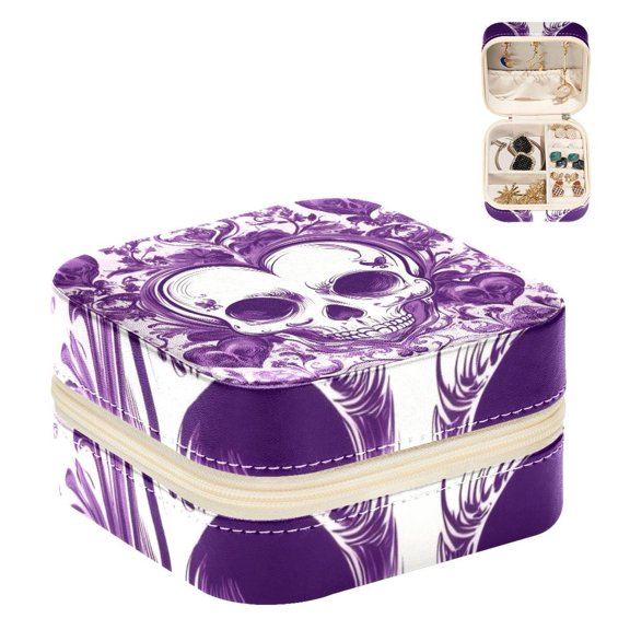 PhooArto Small Jewellery Box, Pug Dog Cherries Galaxy Portable Travel ...