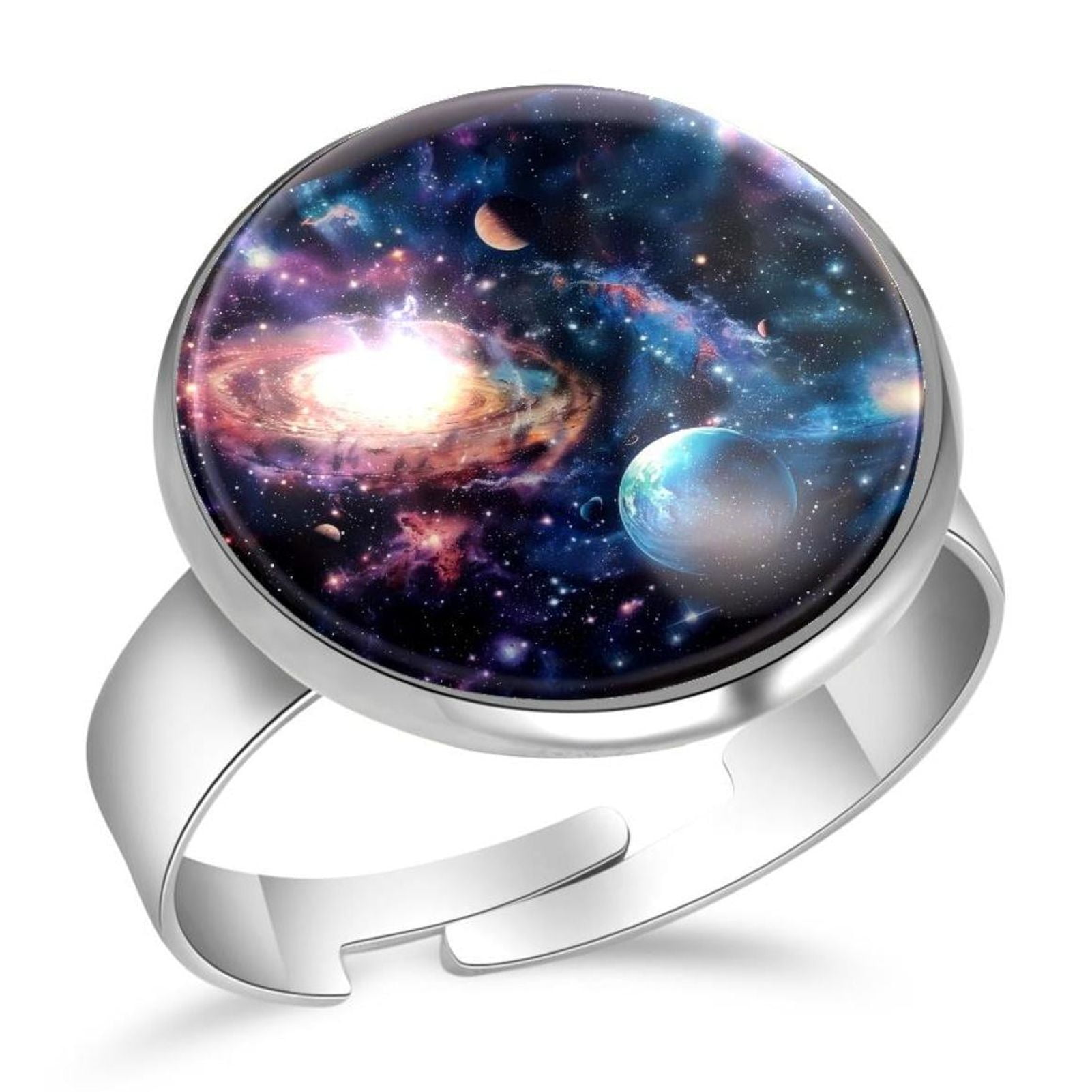 PhooArto Space Universe Galaxy Planets Stainless Steel Rings for Women ...