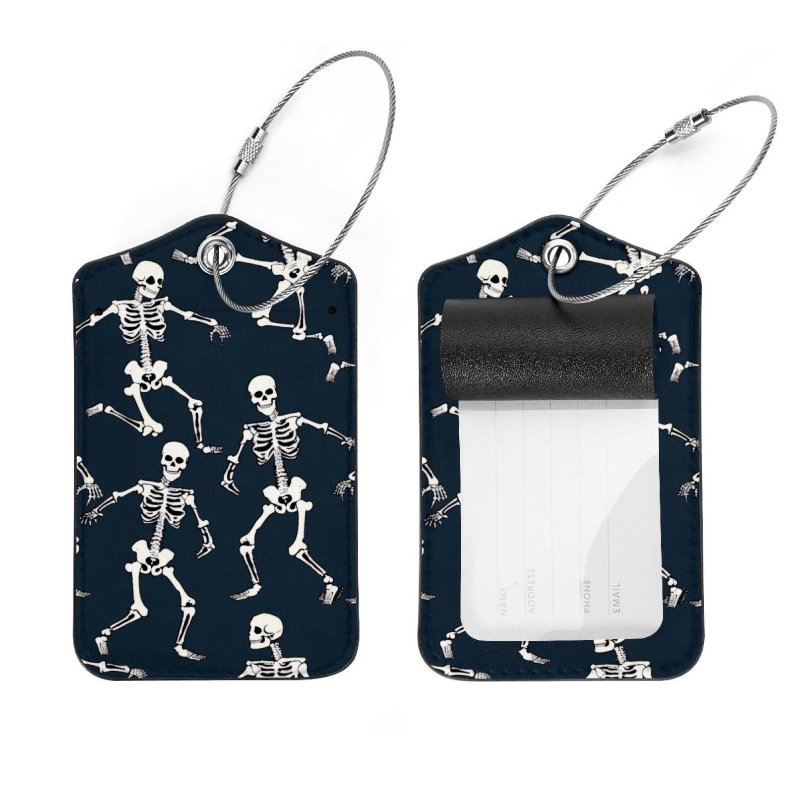 PhooArto Sport Dance Skeleton Pattern Luggage Tags with Stainless Steel ...