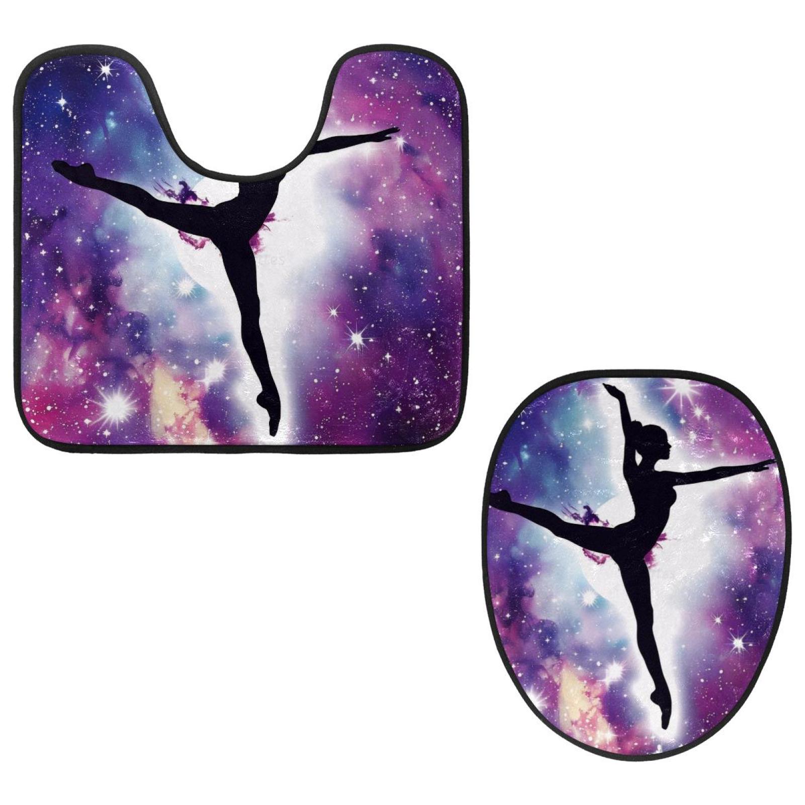 PhooArto Toilet Lid Cover and U-Shaped Toilet Floor Mat Set of 2 Pieces ...