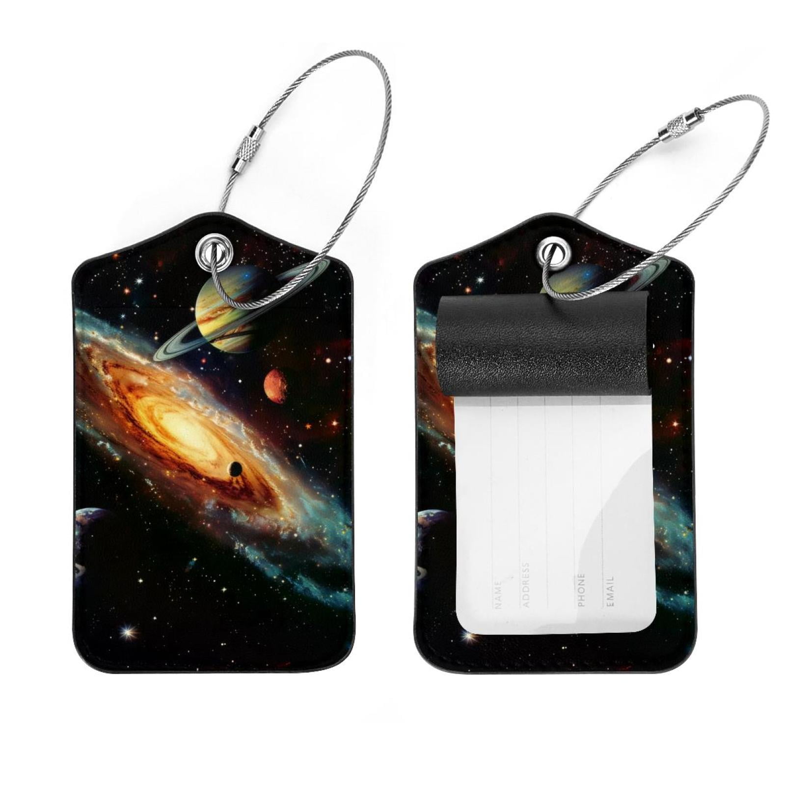 PhooArto Universe Solar Galaxy Luggage Tags with Stainless Steel Loop ...