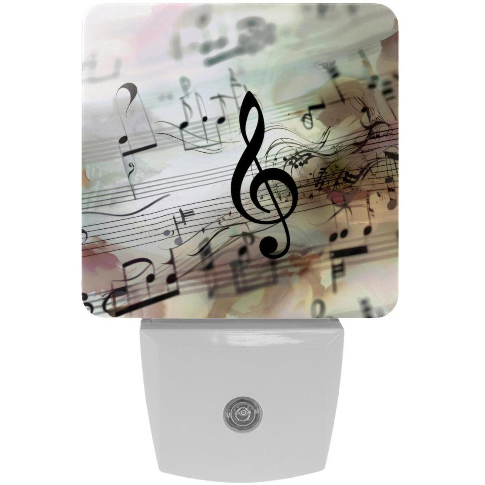 PhooArto Vintage Music Notes Staff Plug in LED Night Light Auto Sensor ...