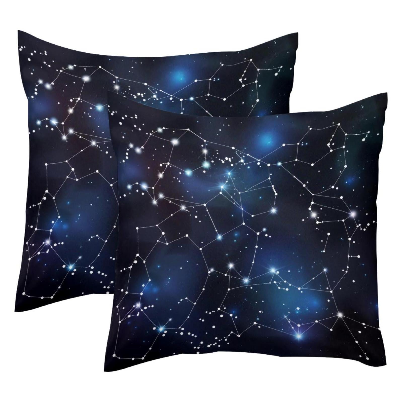 PhooArto Zodiac Stars Spots Connection Pattern Set of 2 Throw Pillow ...
