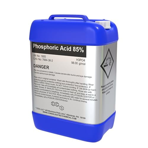 Phosphoric Acid 85% - High Purity Industrial Grade - Premium Multi-Purpose Use for Cleaning ...