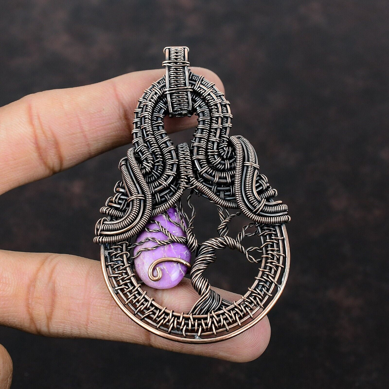 Phosphosiderite Wire Wrapped Tree Of Life Handcrafted Copper Dailywear 3.27" - Walmart.com