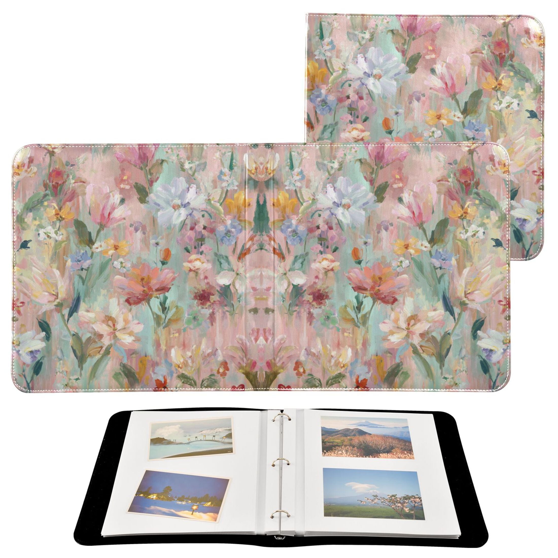 Photo Album 11.8x11.2 Inch Leather Cover Photo Book Scrapbooking Albums ...