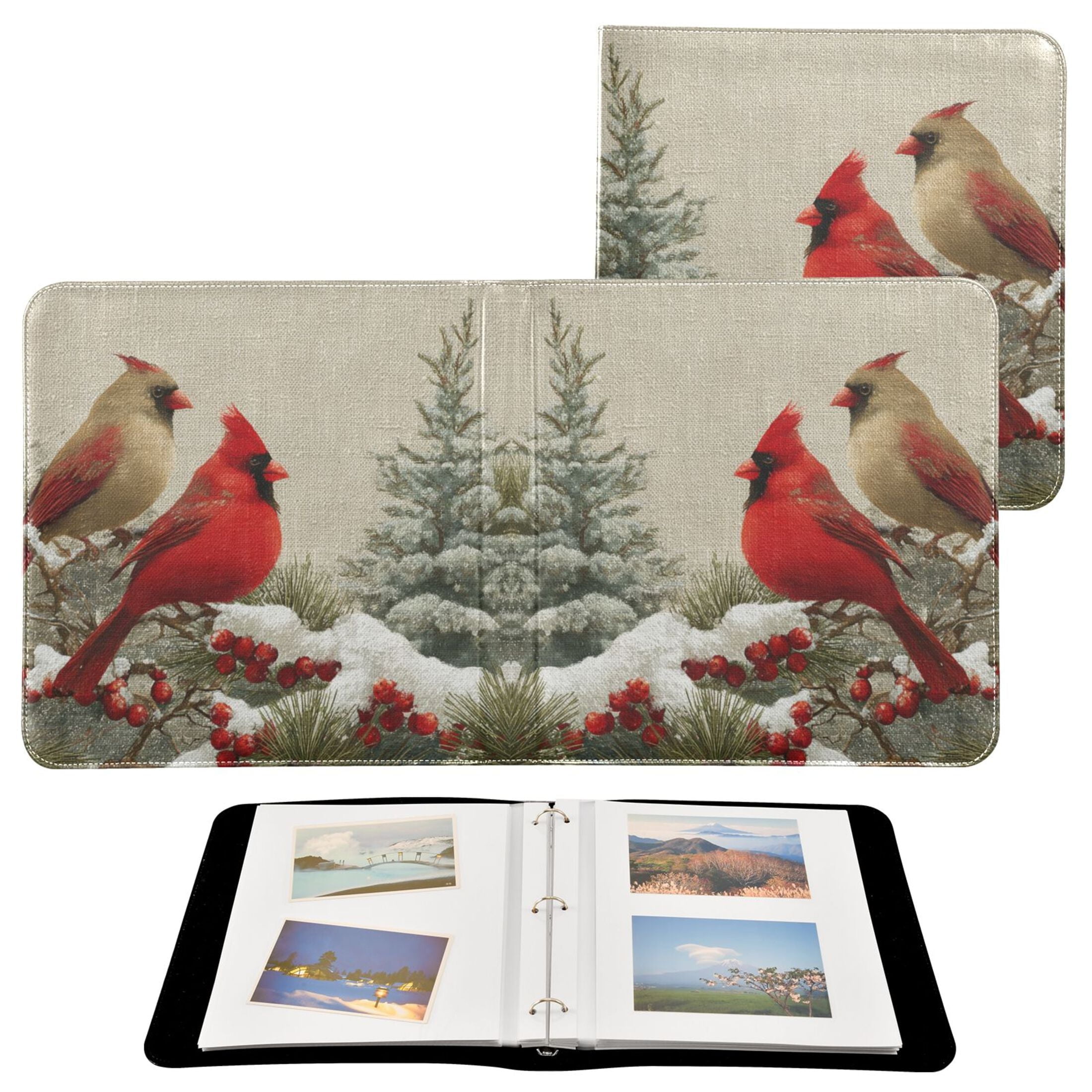 Photo Album 11.8x11.2 Inch Leather Cover Photo Book Scrapbooking Albums ...