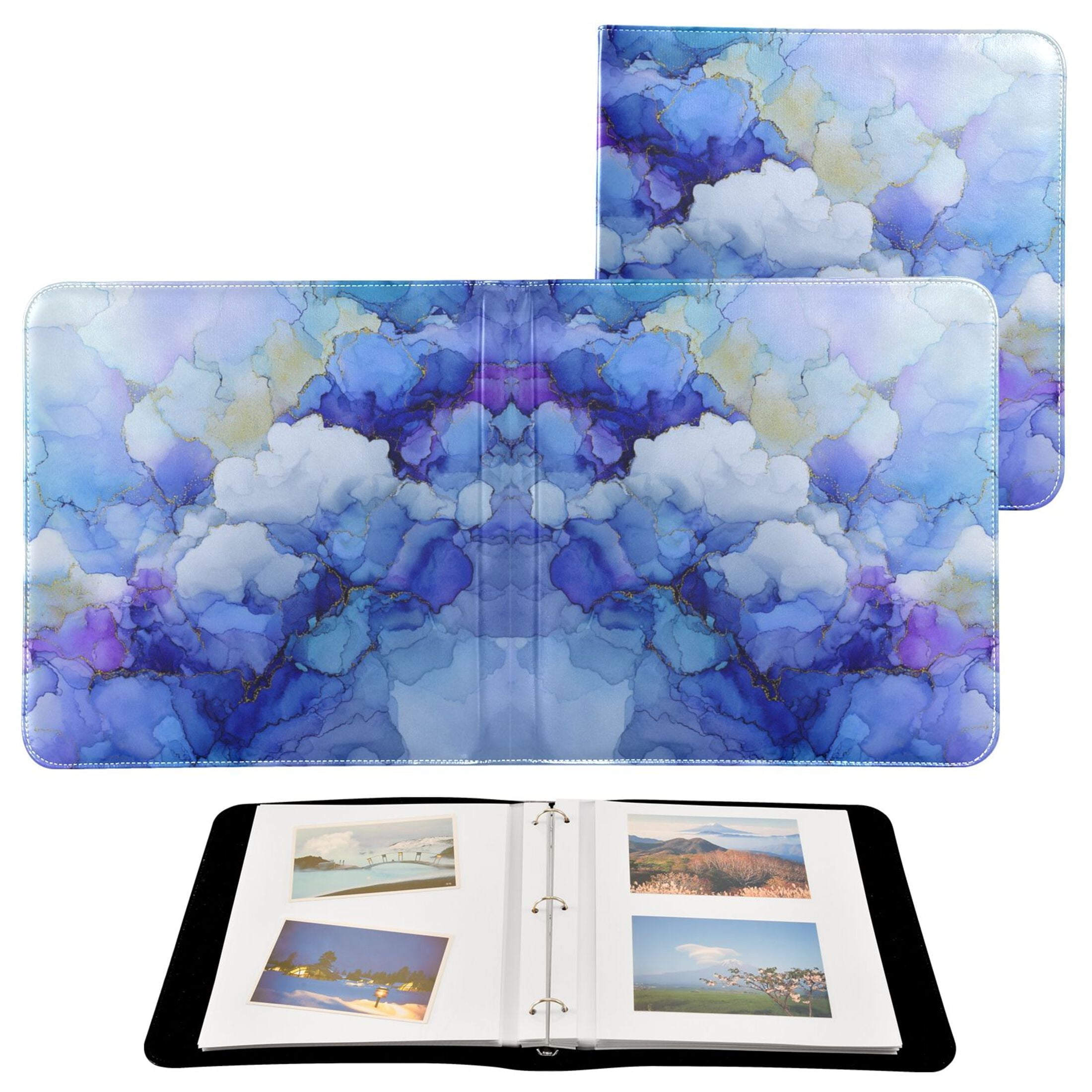 Photo Album 11.8x11.2 Inch Leather Cover Photo Book Scrapbooking Albums ...