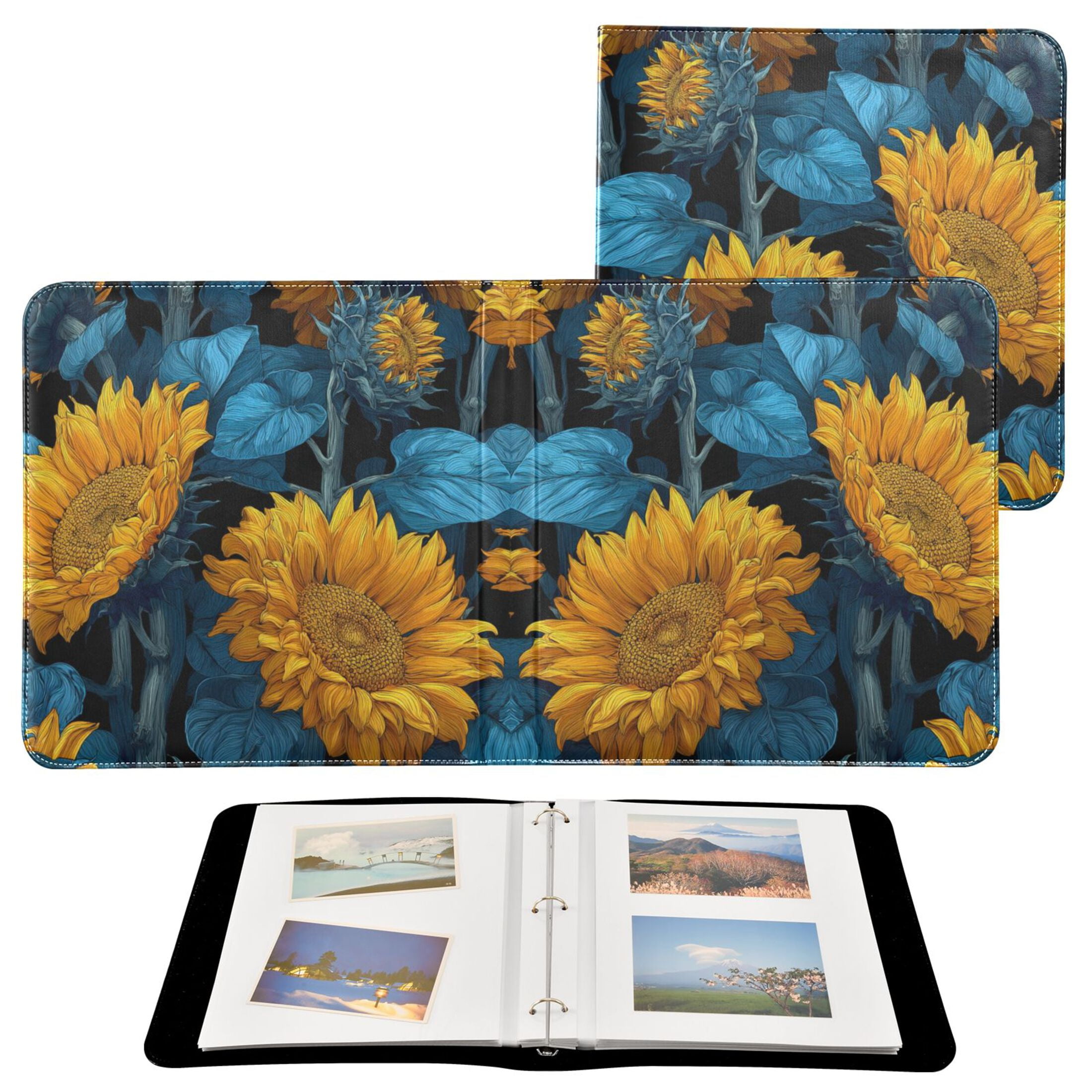 Photo Album 11.8x11.2 Inch Leather Cover Photo Book Scrapbooking Albums ...