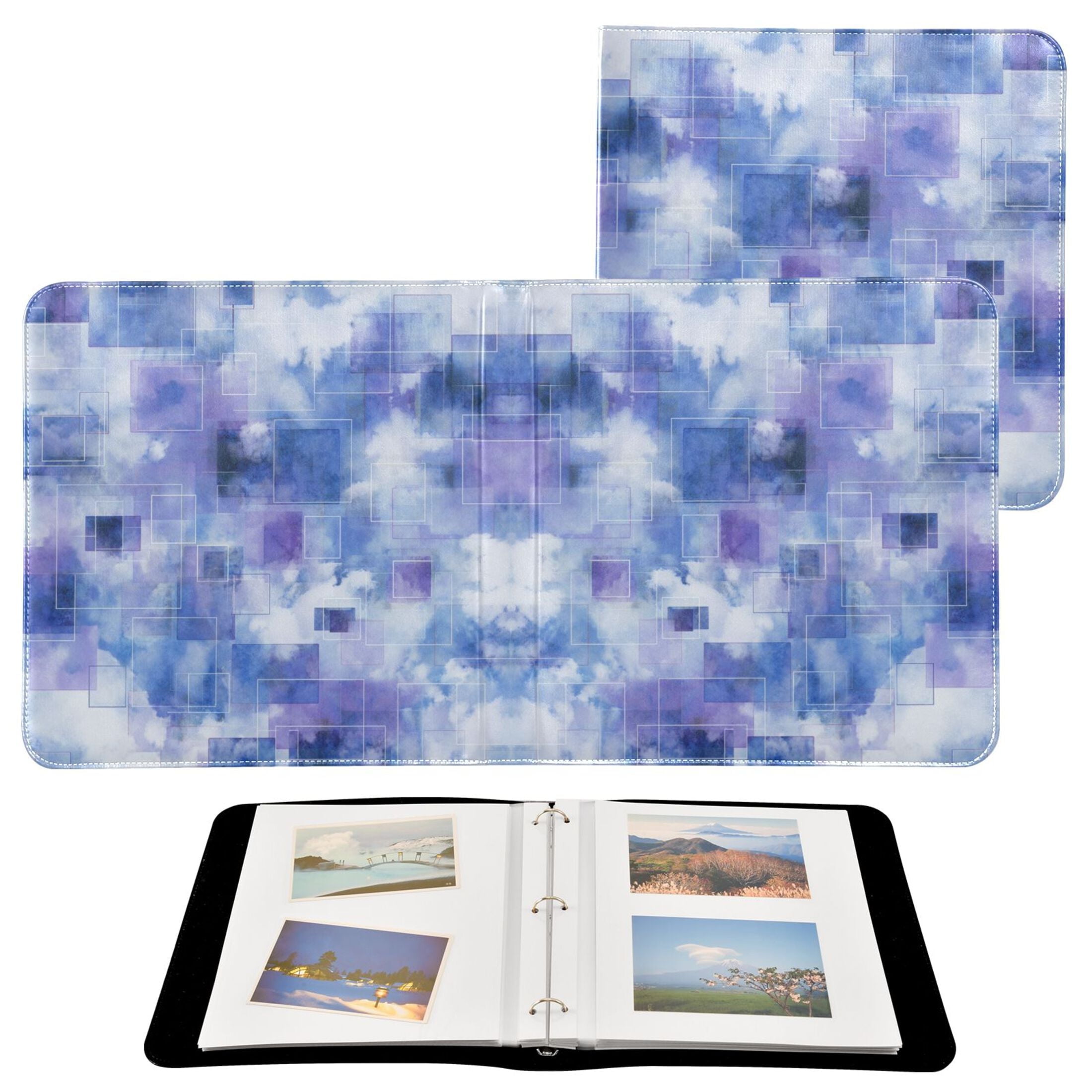 Photo Album 11.8x11.2 Inch Leather Cover Photo Book Scrapbooking Albums ...