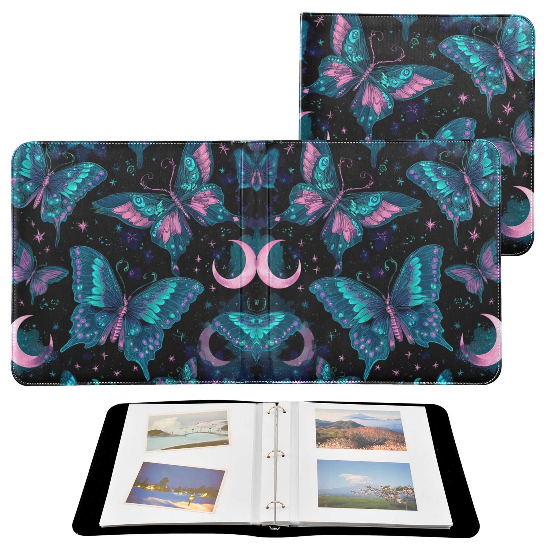 Photo Album 11.8x11.2 Inch Leather Cover Photo Book Scrapbooking Albums ...