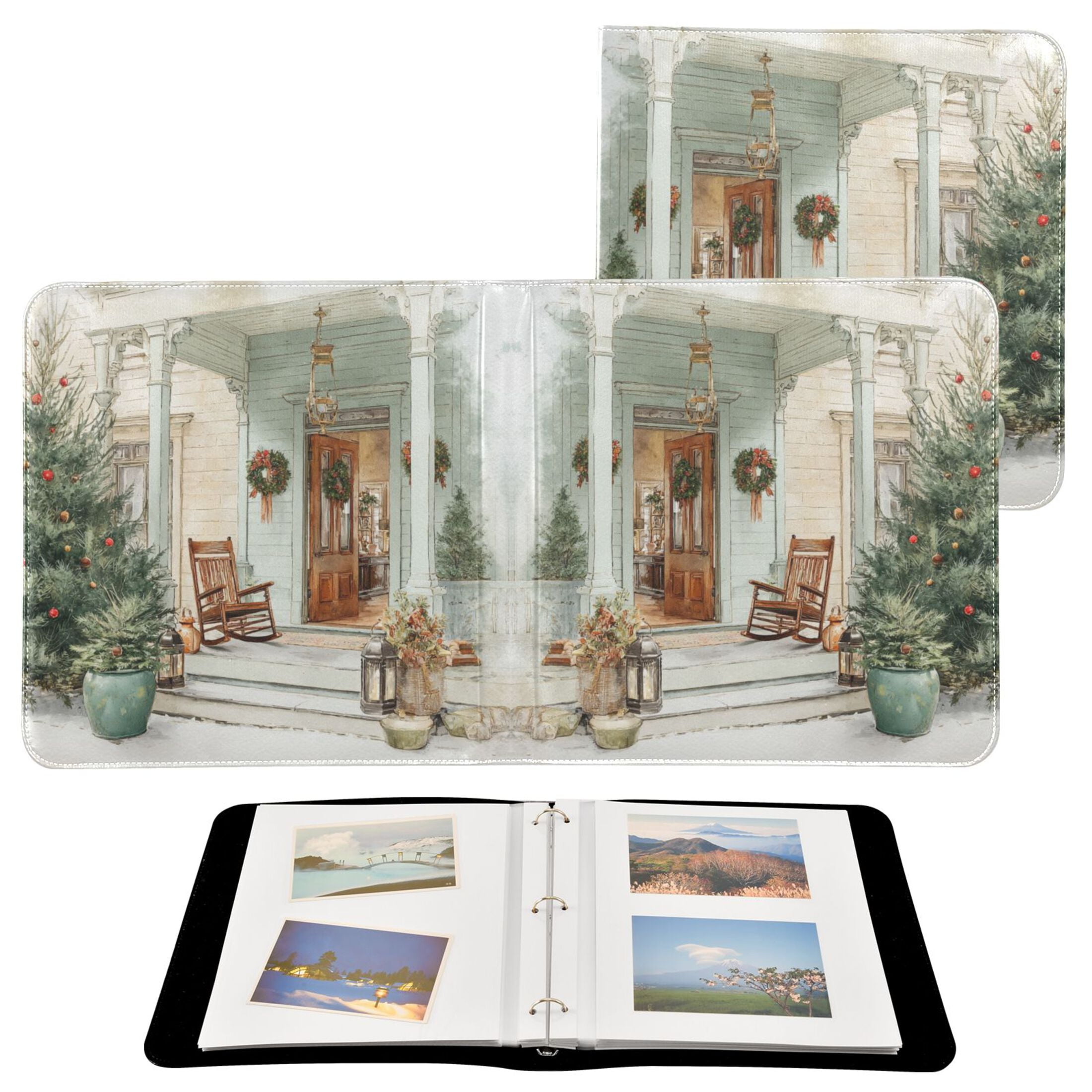Photo Album 11.8x11.2 Inch Leather Cover Photo Book Scrapbooking Albums ...