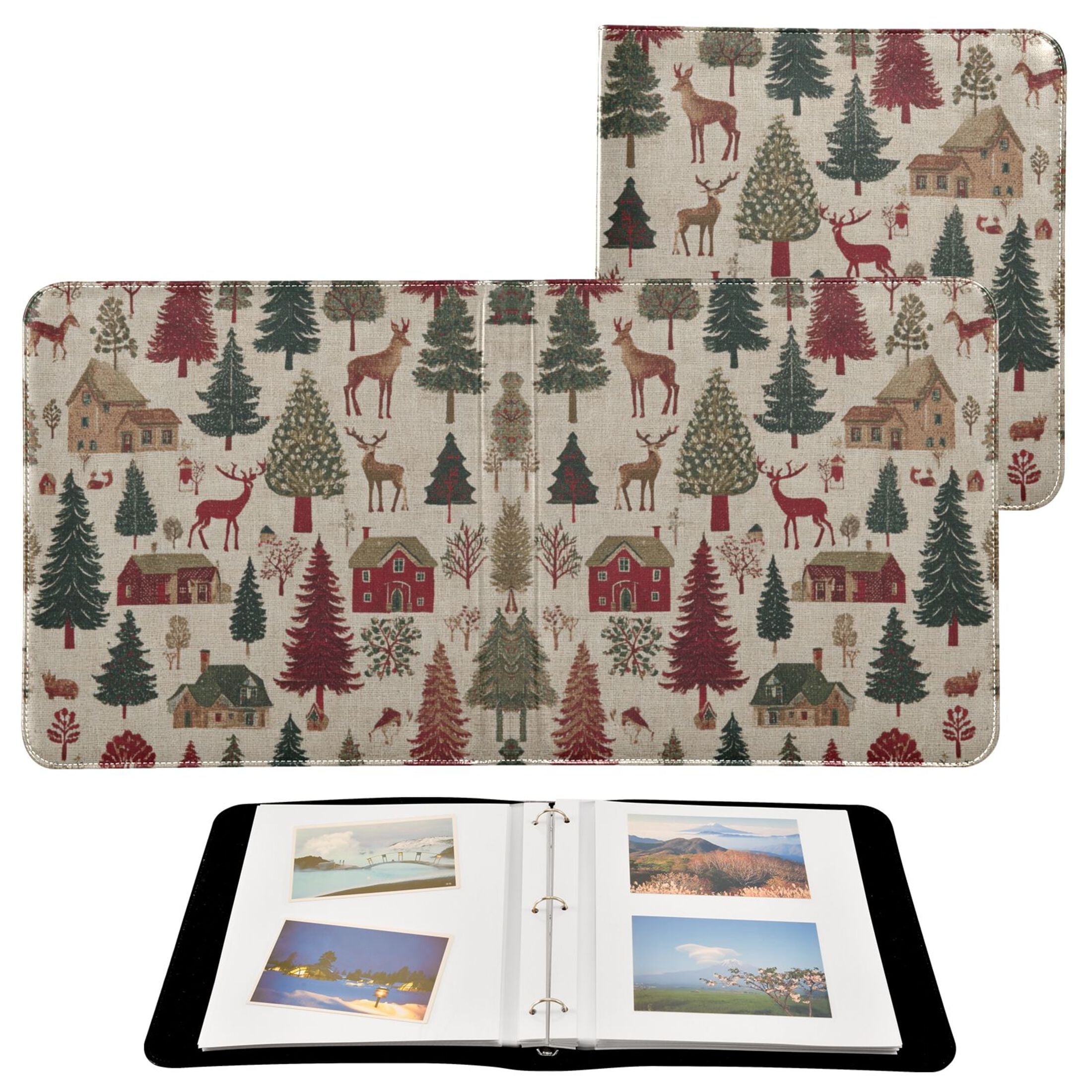 Photo Album 11.8x11.2 Inch Leather Cover Photo Book Scrapbooking Albums ...