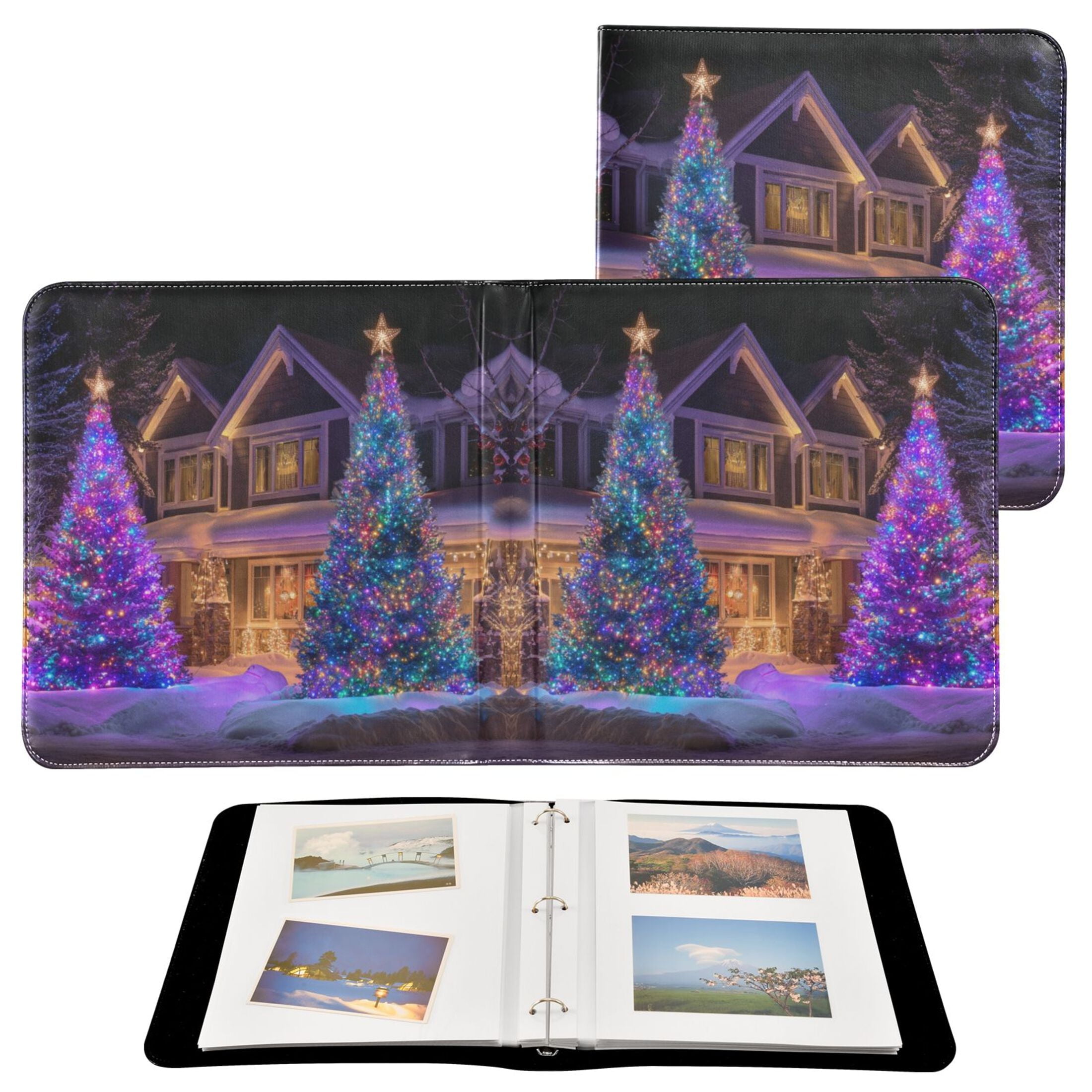 Photo Album 11.8x11.2 Inch Leather Cover Photo Book Scrapbooking Albums ...