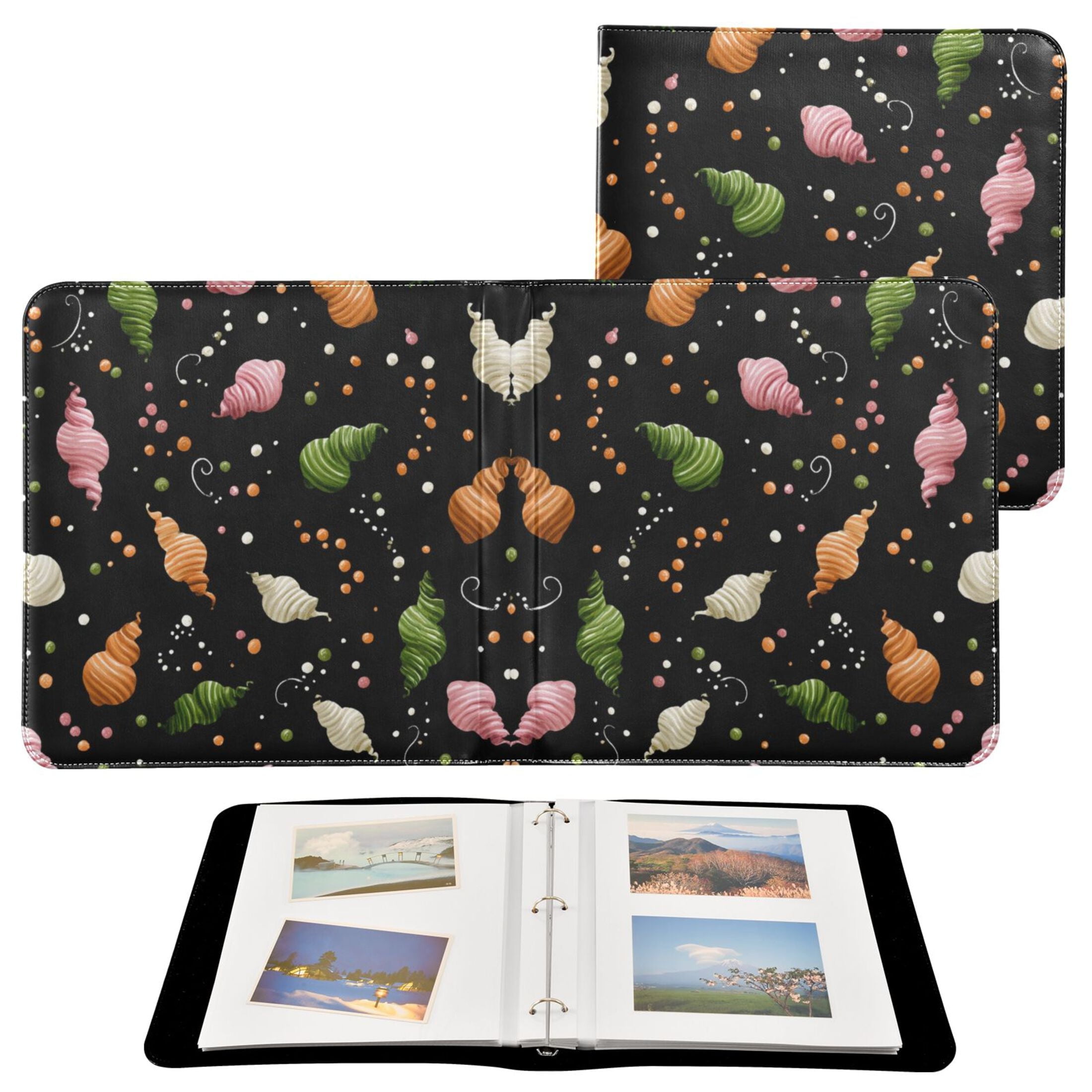 Photo Album 11.8x11.2 Inch Leather Cover Photo Book Scrapbooking Albums ...