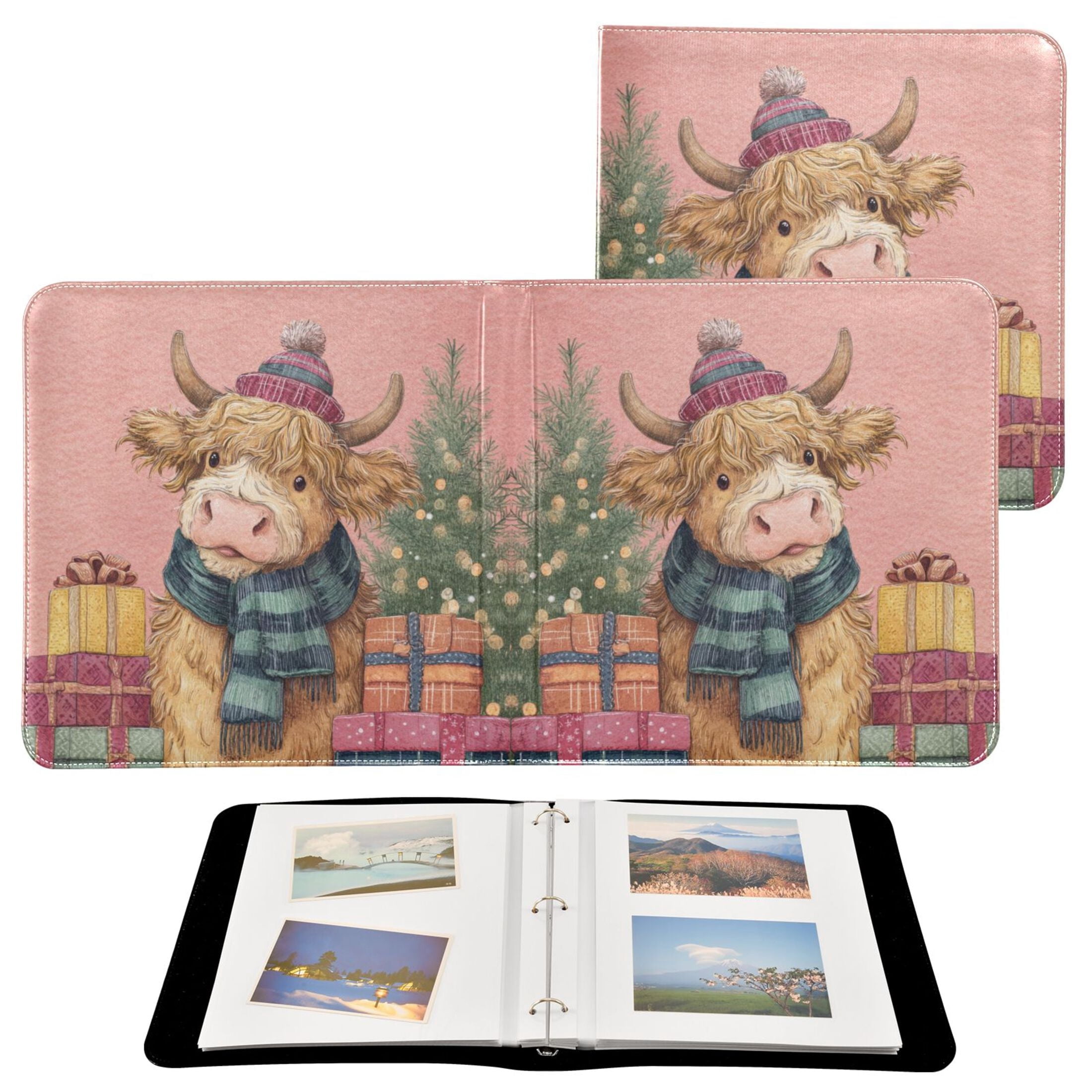 Photo Album 11.8x11.2 Inch Leather Cover Photo Book Scrapbooking Albums ...