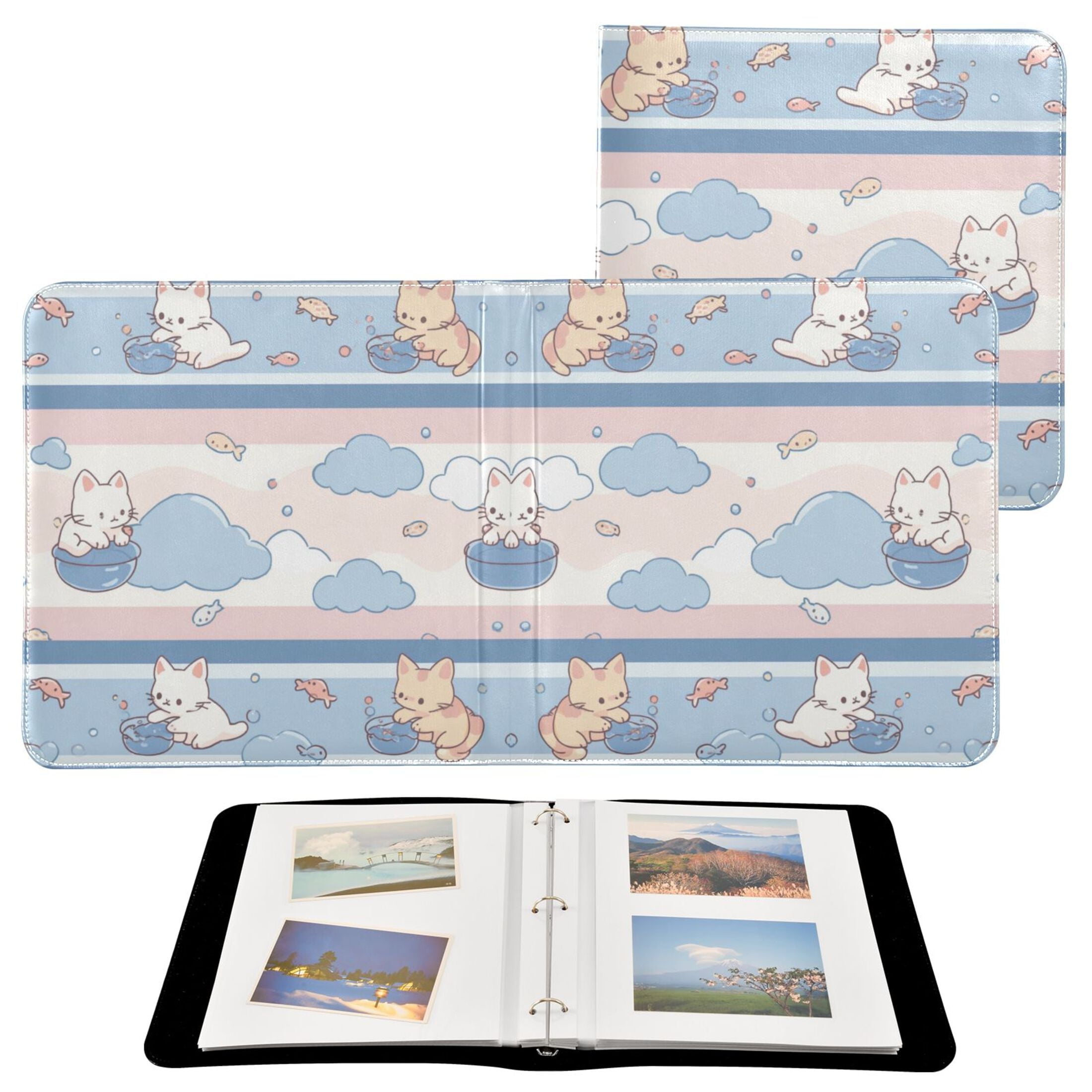 Photo Album 11.8x11.2 Inch Leather Cover Photo Book Scrapbooking Albums ...