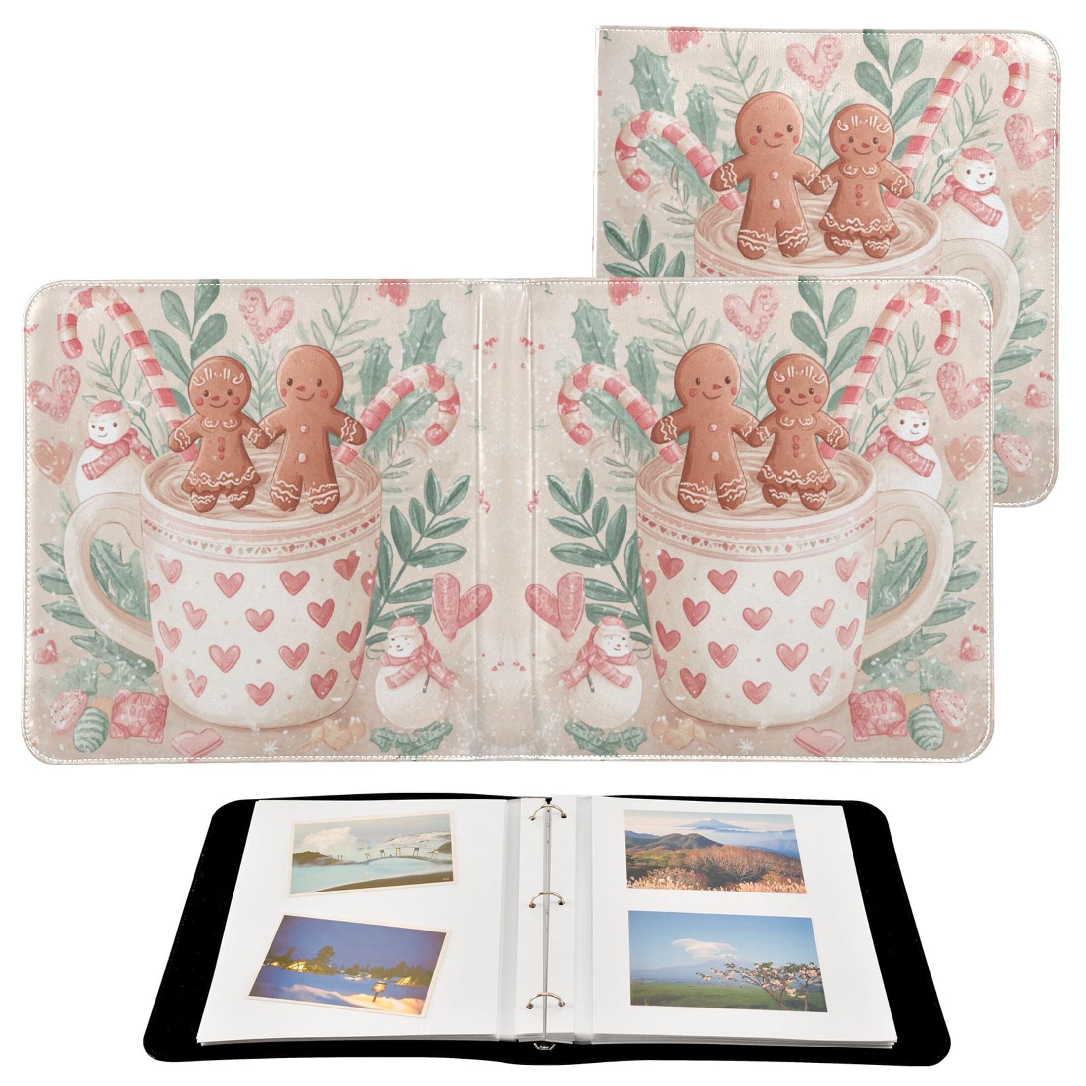 Photo Album 11.8x11.2 Inch Leather Cover Photo Book Scrapbooking Albums ...