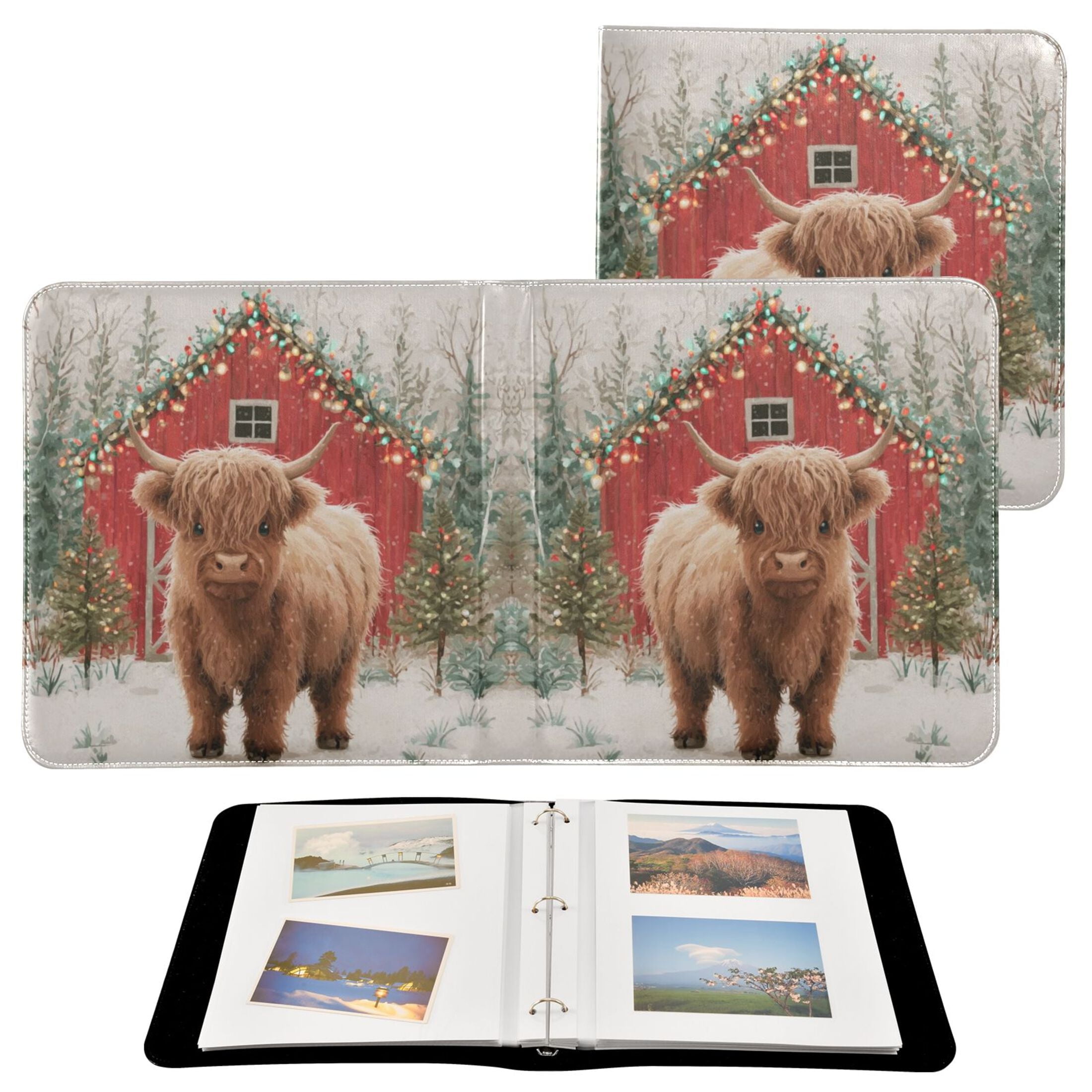 Photo Album 11.8x11.2 Inch Leather Cover Photo Book Scrapbooking Albums ...