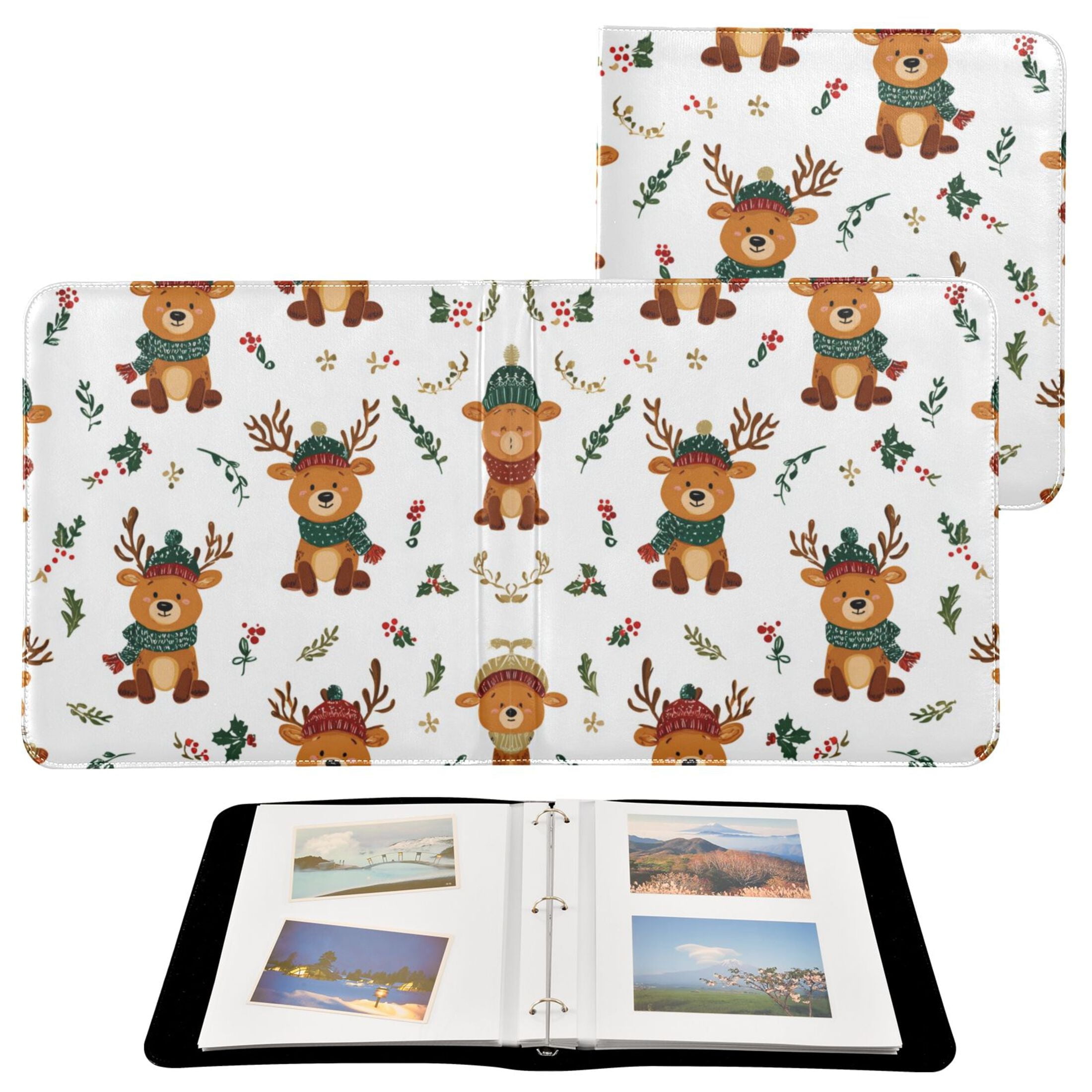 Photo Album 11.8x11.2 Inch Leather Cover Photo Book Scrapbooking Albums ...