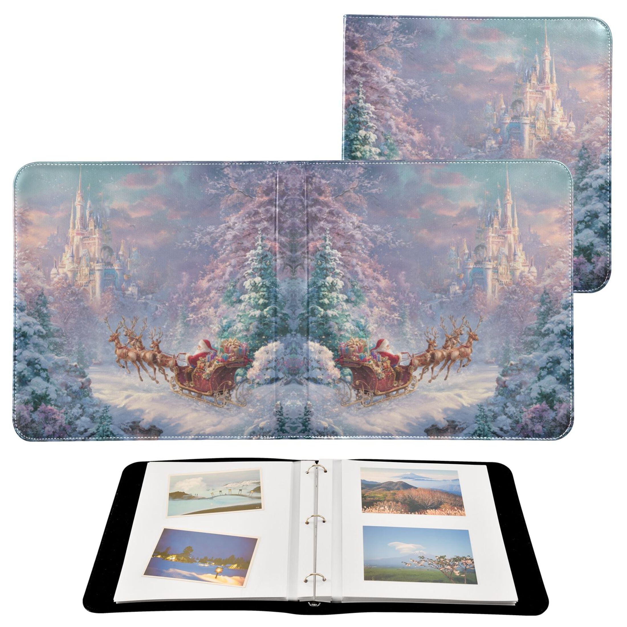 Photo Album 11.8x11.2 Inch Leather Cover Photo Book Scrapbooking Albums ...