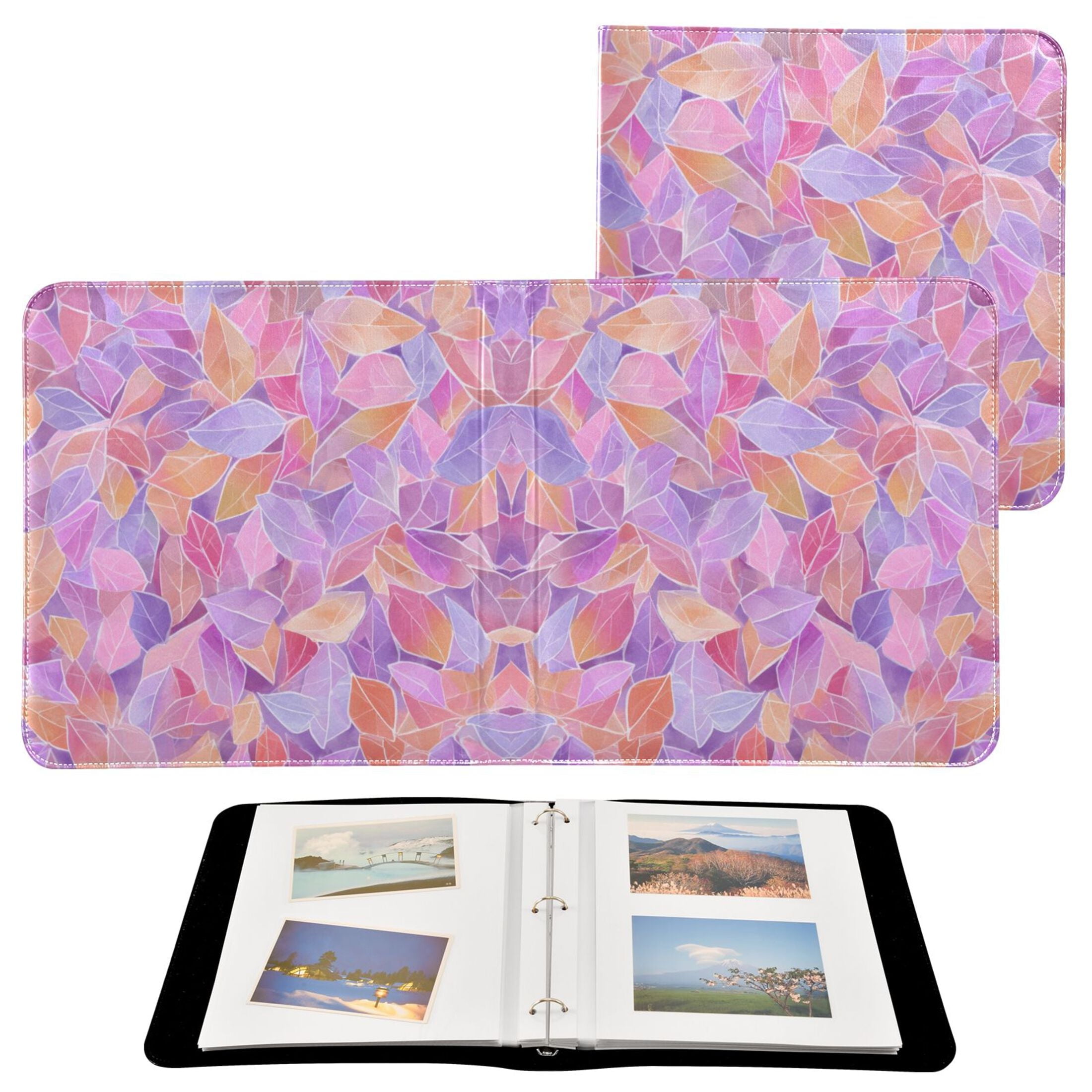 Photo Album 11.8x11.2 Inch Leather Cover Photo Book Scrapbooking Albums ...