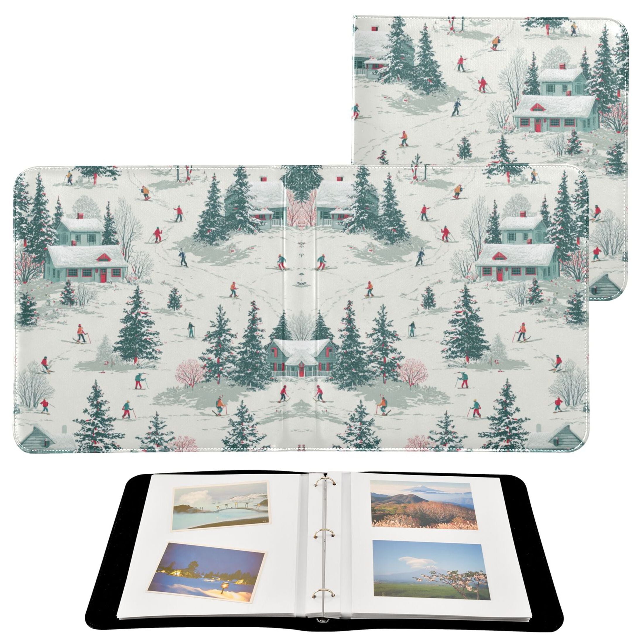 Photo Album 11.8x11.2 Inch Leather Cover Photo Book Scrapbooking Albums ...