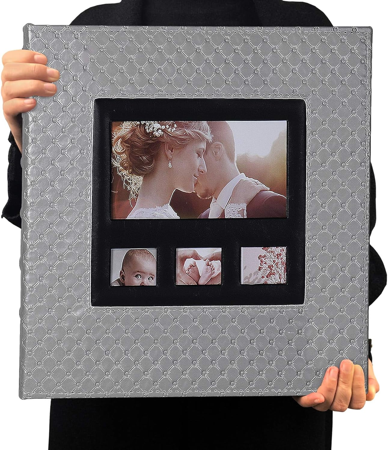 Photo Album 4x6 600 Photos,Extra Big Capacity Leather Cover Wedding ...