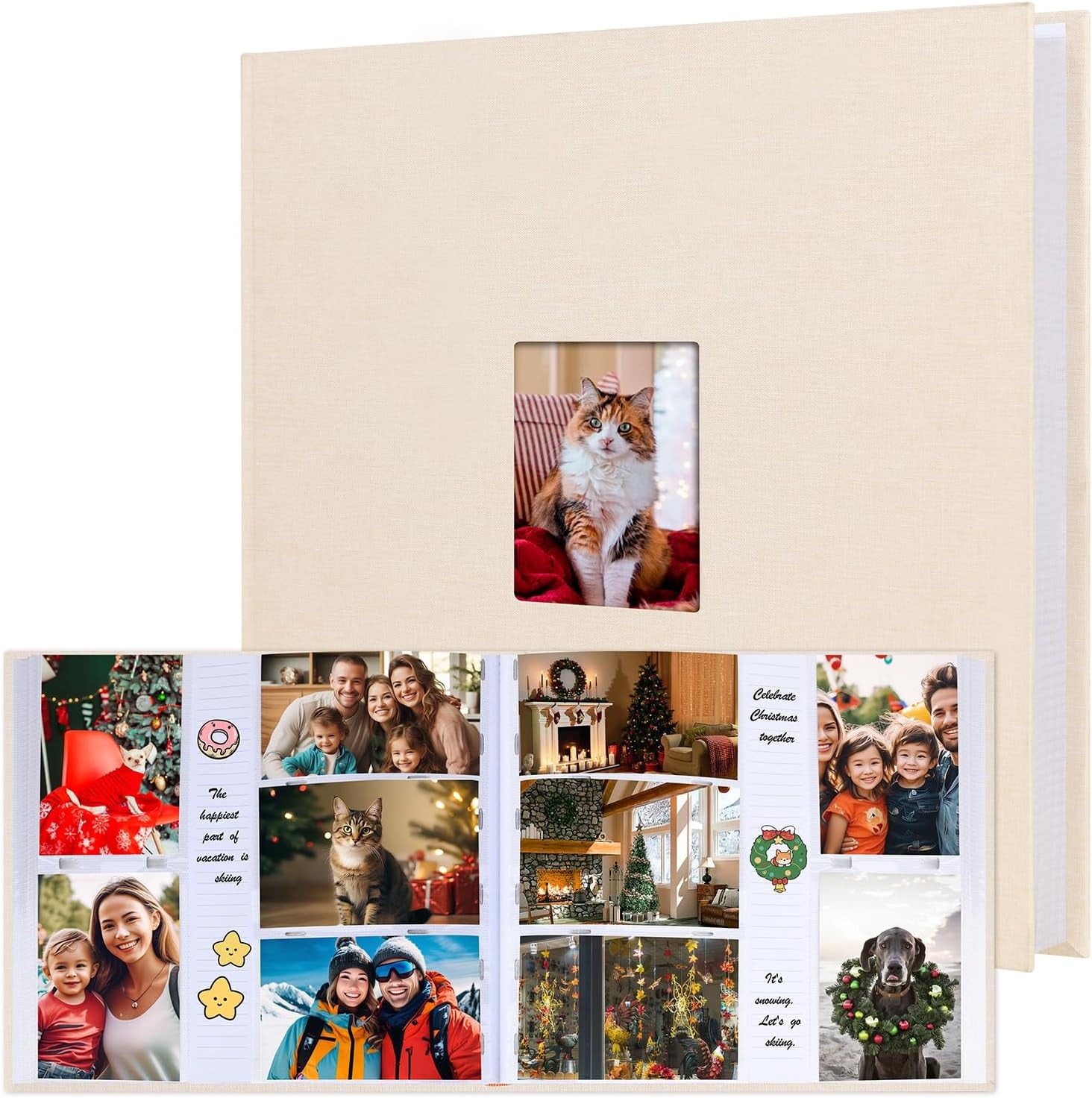 Photo Album 4x6 600 Photos with Writing Space,4 x 6 Photo Book Linen ...