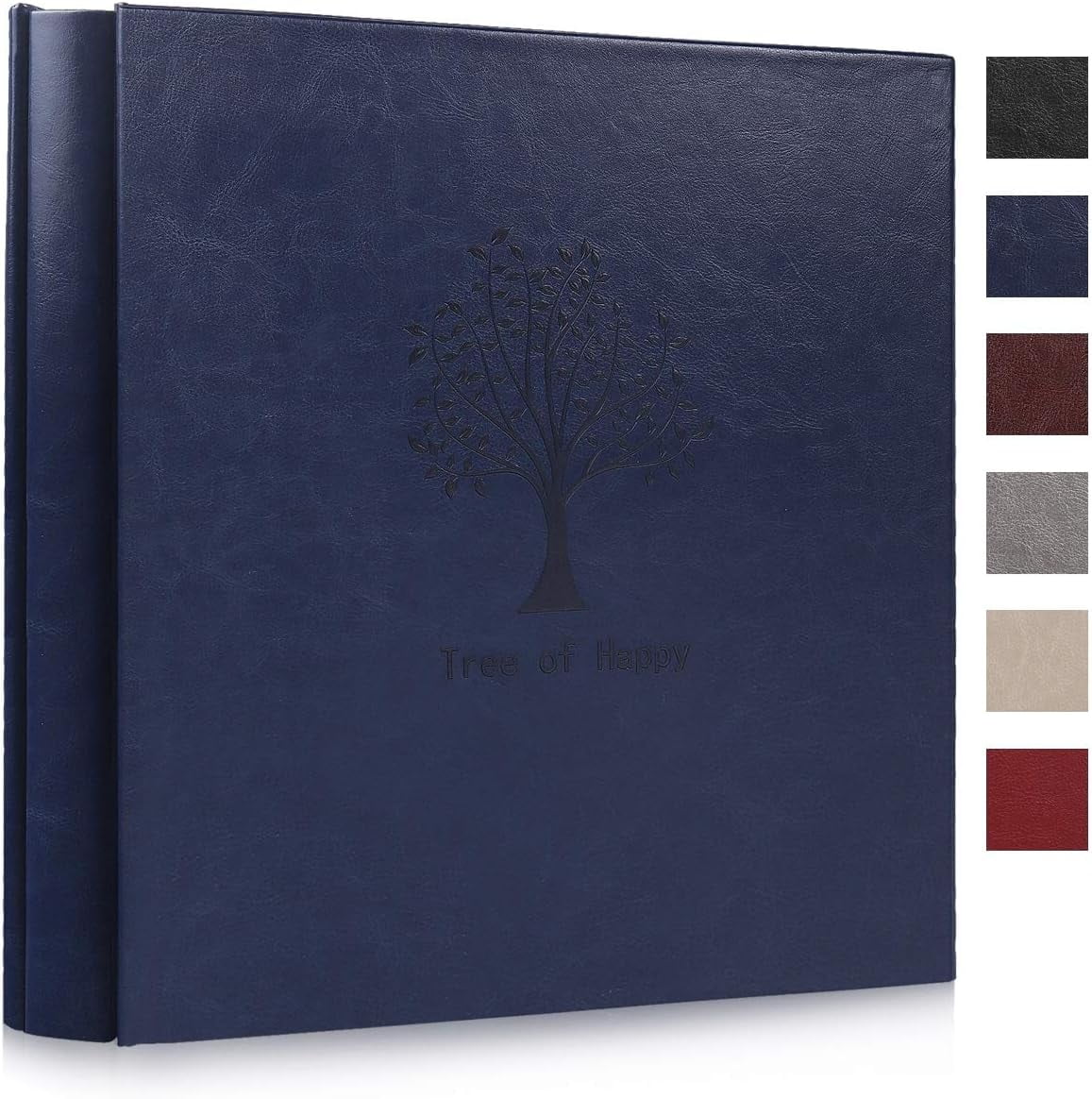 Photo Album 4x6 600 pictures,5 Per Page,Tree Pattern Plain PU Leather ...